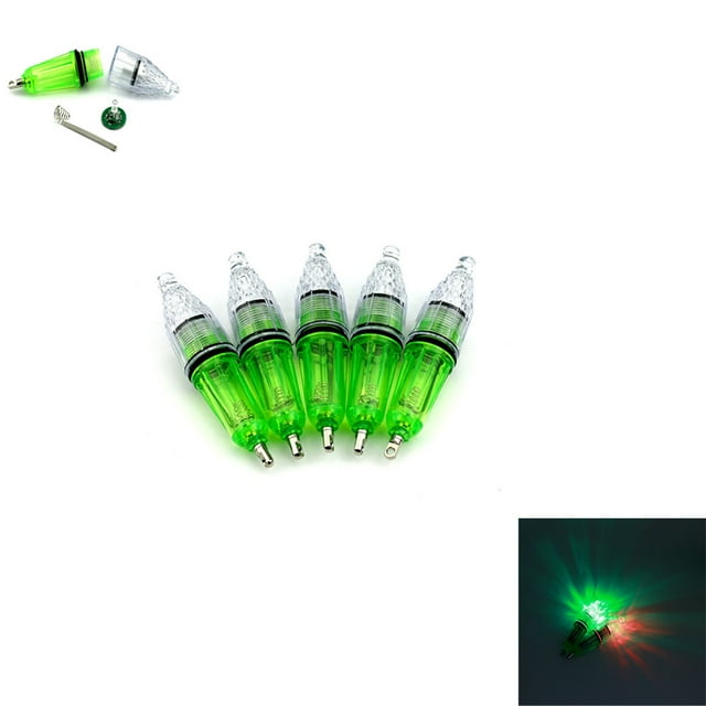 Betivan 12cm LED Drop Fishing Underwater Squid Colorful Lights Fish, Green Night Fishing Finder ...