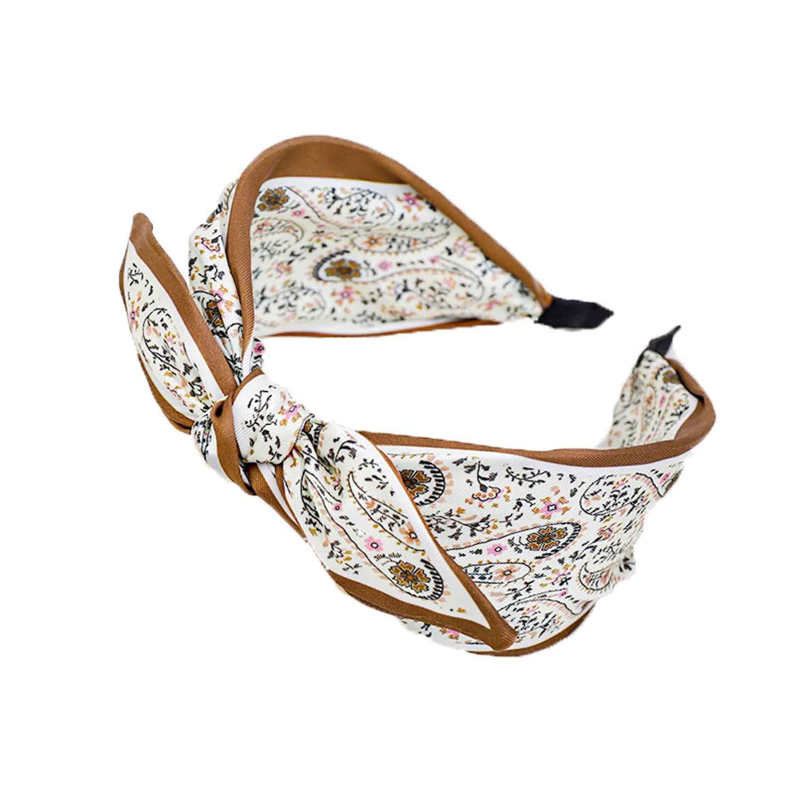Betivan 2 Counts Fashion Knotted Bow Headbands For Women, Cute Flower ...