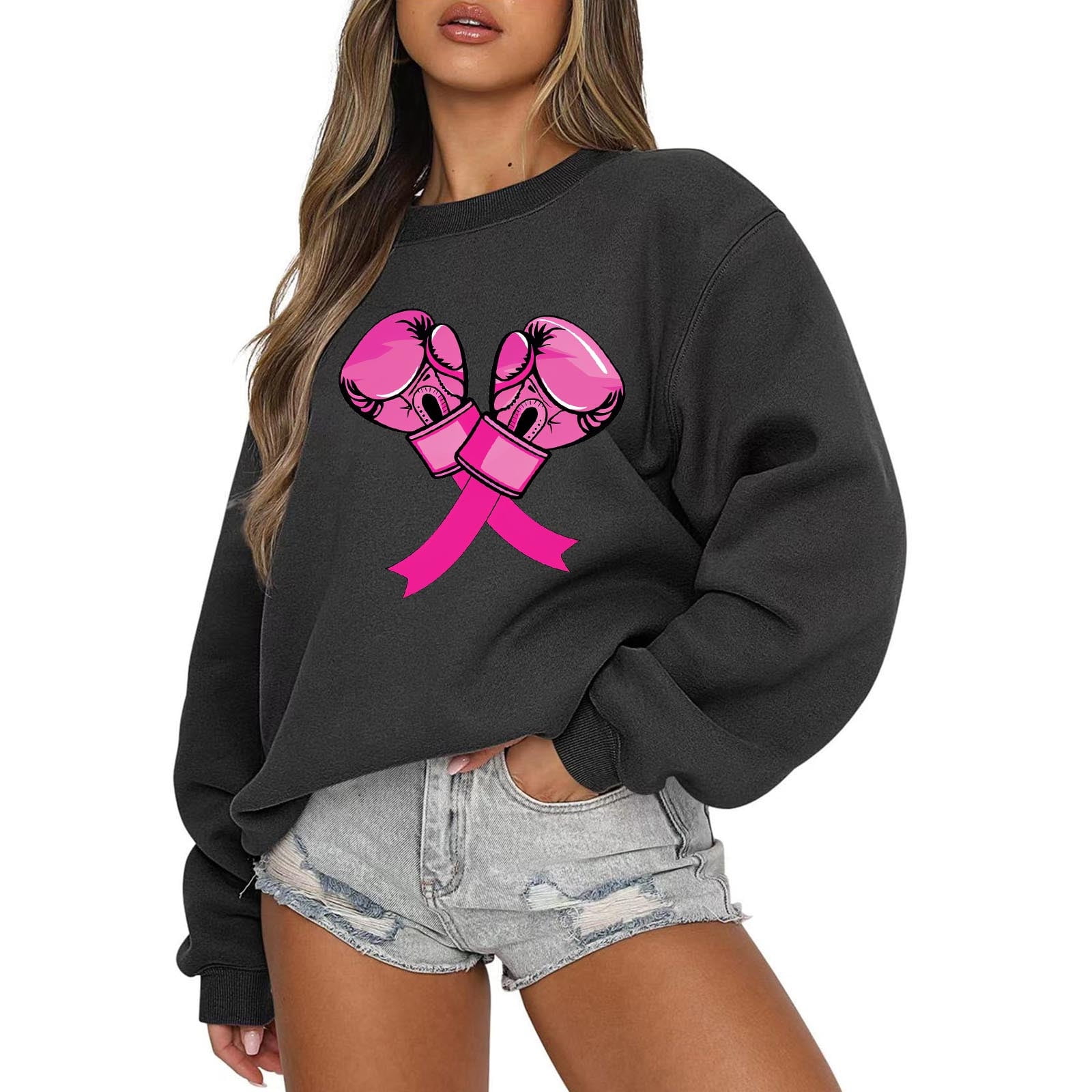 Betivan Breast Cancer Caring for Women's Tops Womens Oversized ...