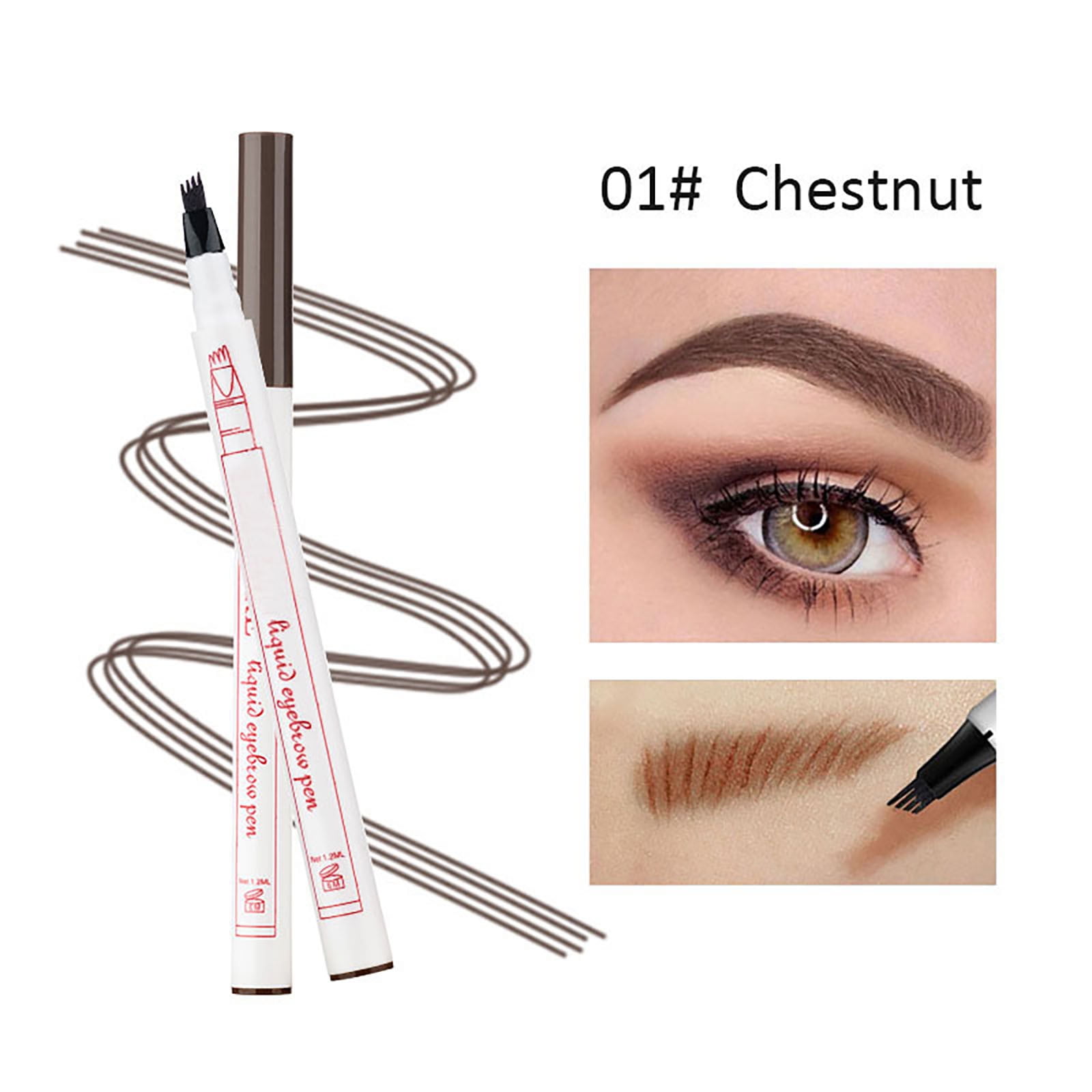 EXAXTA Eyebrow Pencil, 4 Tip Microblade Eyebrow Pen, Smudge-Proof Brow ...