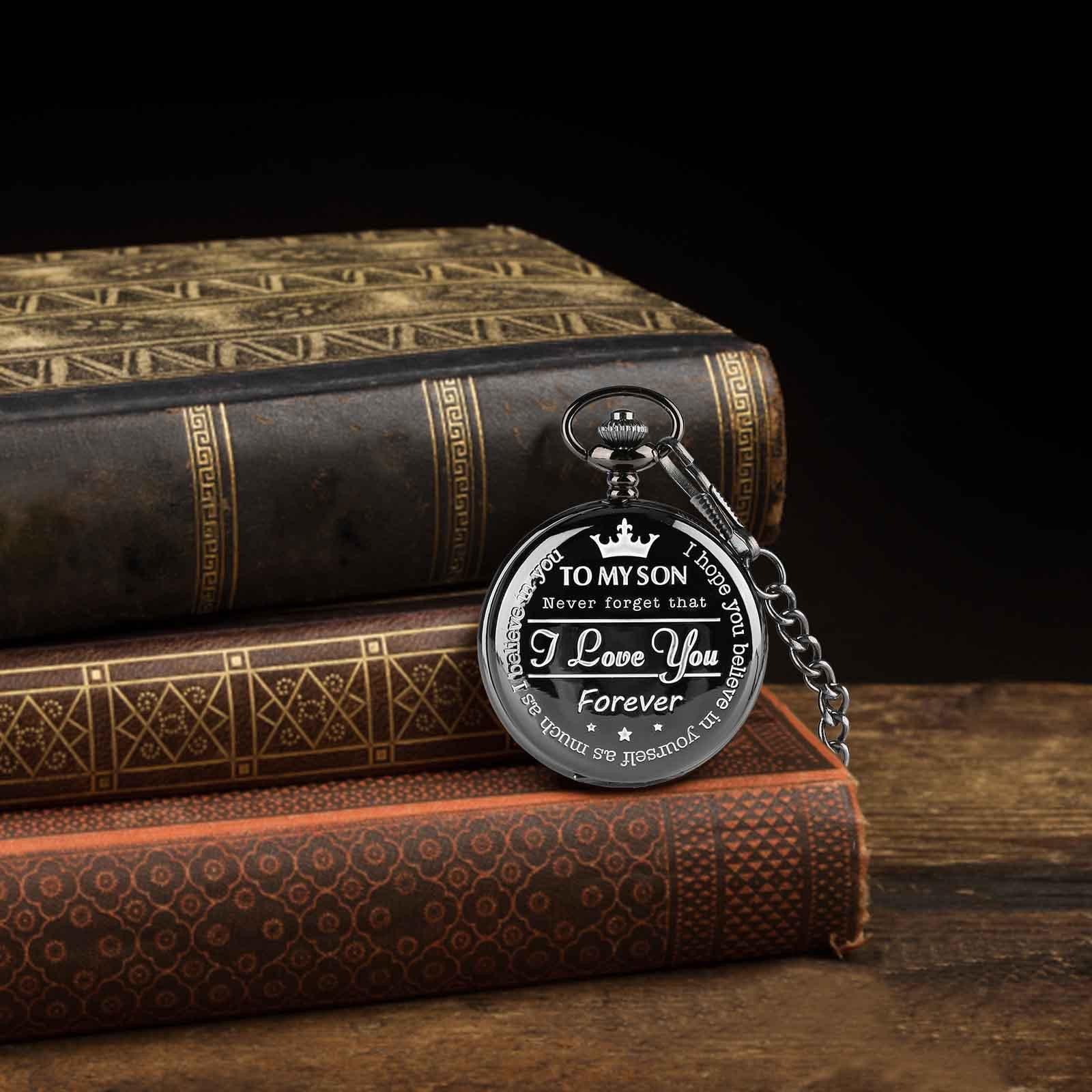 EXAXTA Fall Clearances to My Son Pocket Watch, I Love You Never Forget ...