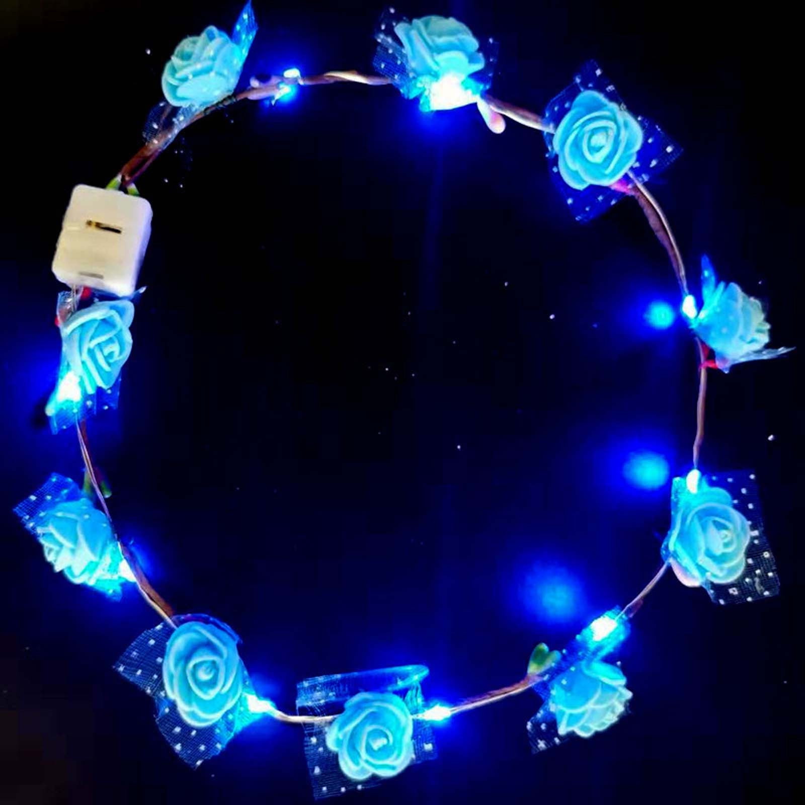 Betivan LED Flower Crown Headband, Light Up Flower Headbands for Women ...