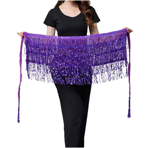 Betivan Ladies' Belly Dance Waist Scarf Four Seasons Encrypted Tassel ...