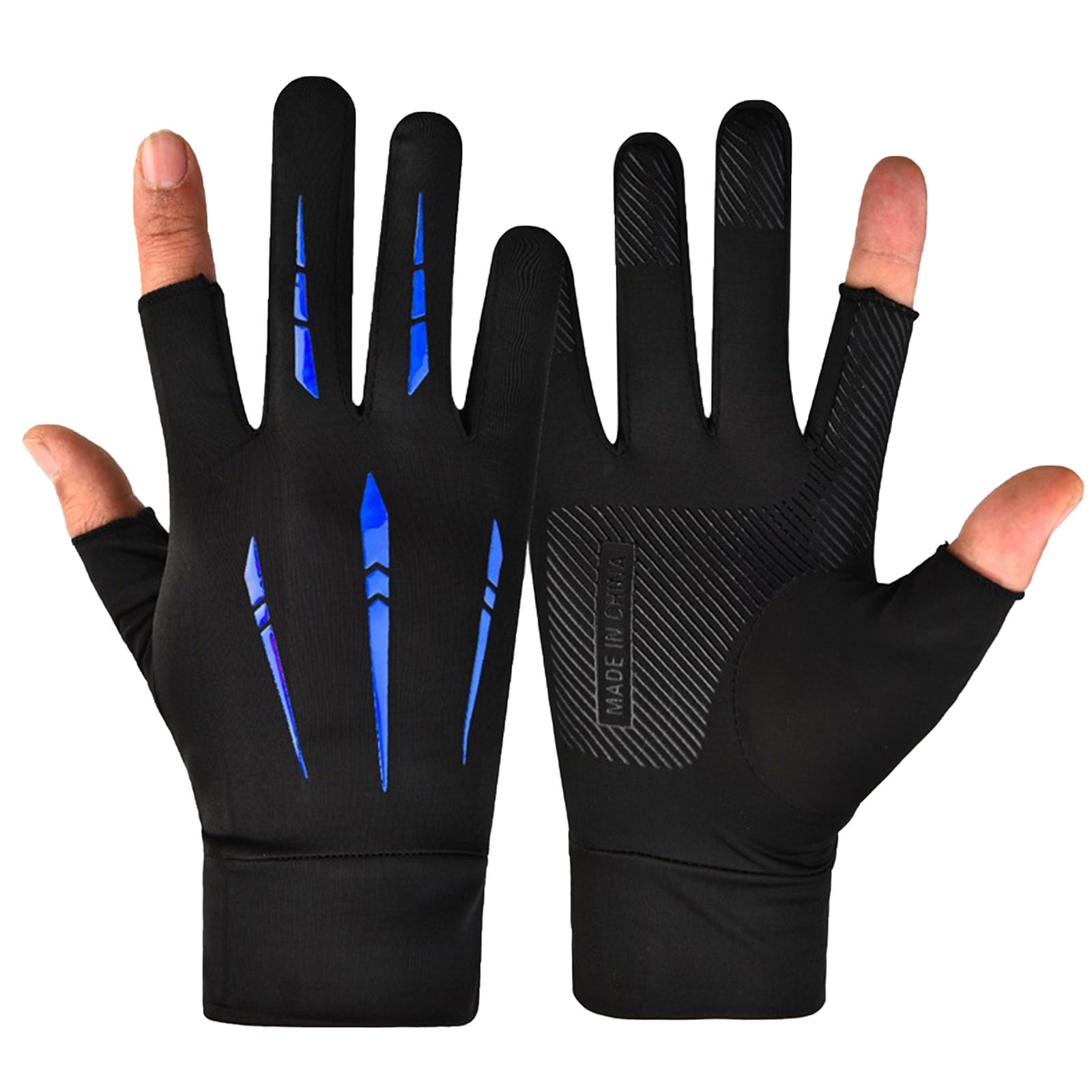 Betivan Ladies' Fingerless Ice Silk Gloves Spring/Summer Breathable UV ...
