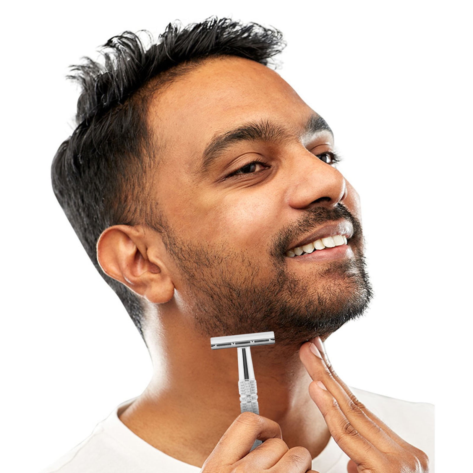 Betivan Long Handle Double Edge Safety Razor - Stainless Steel Double ...