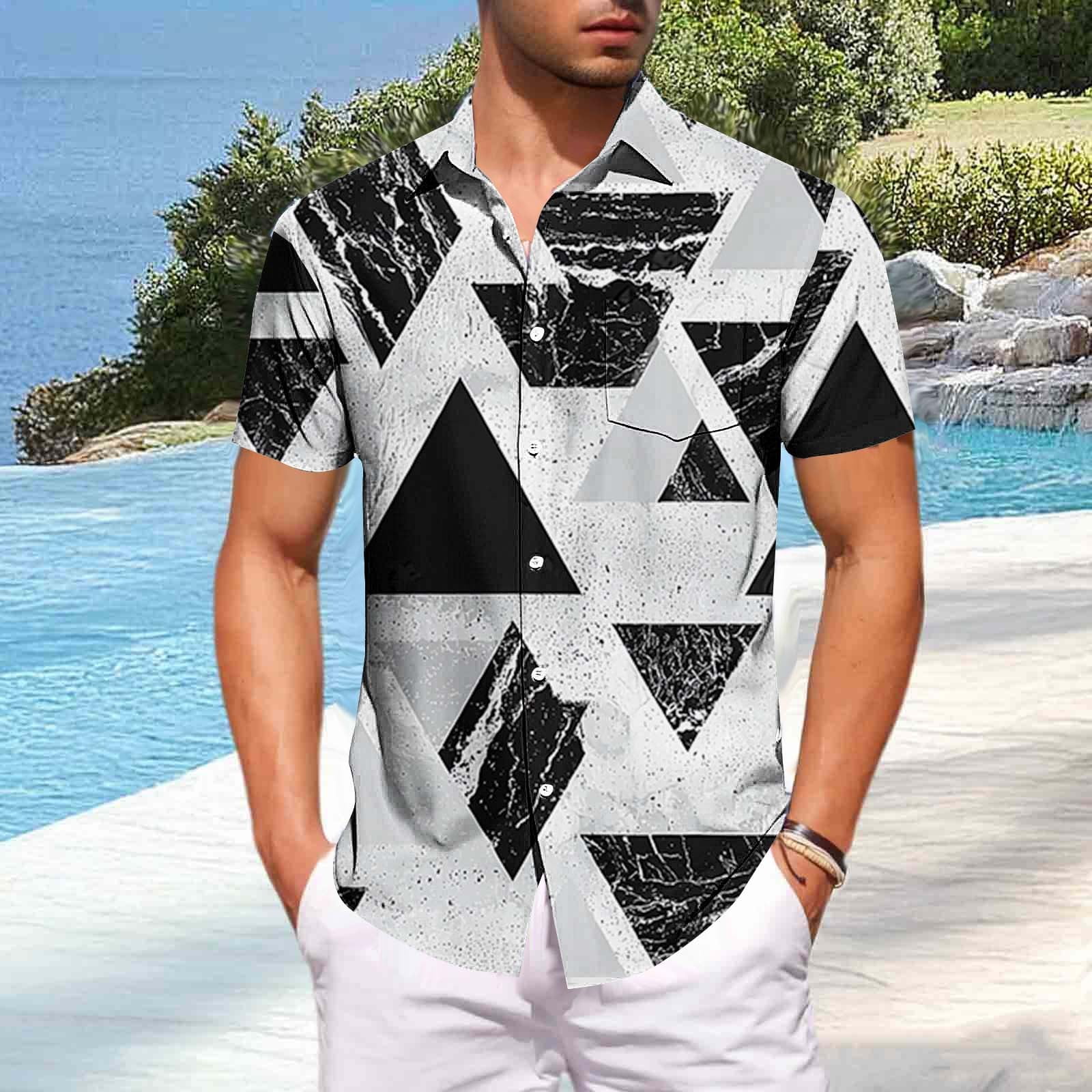 Betivan Men Casual Funny Christmas Printed Short Sleeve Shirt, Novelty ...