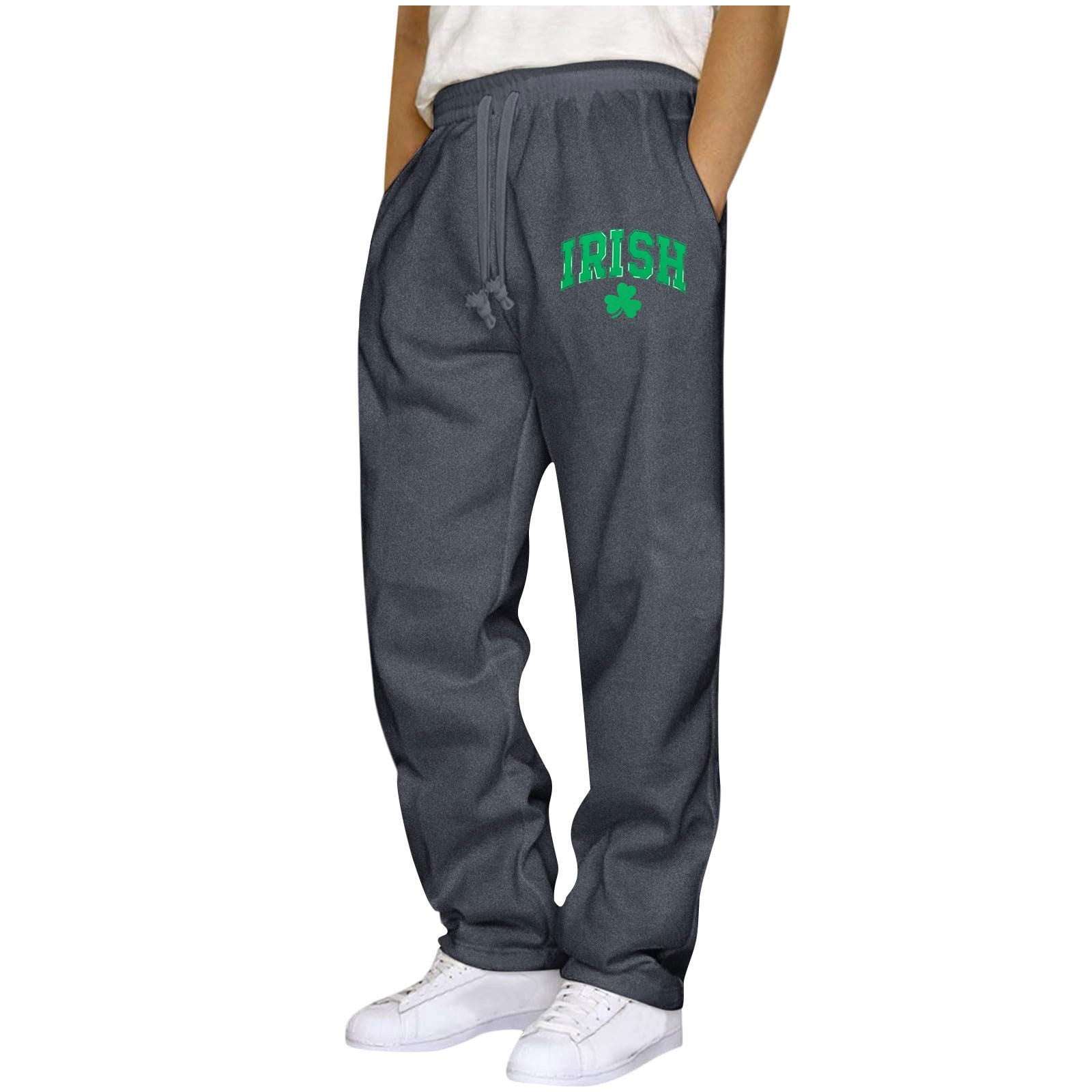 Betivan Men's Cargo Pants Open Bottom Loose Fit Sweatpants, Straight ...