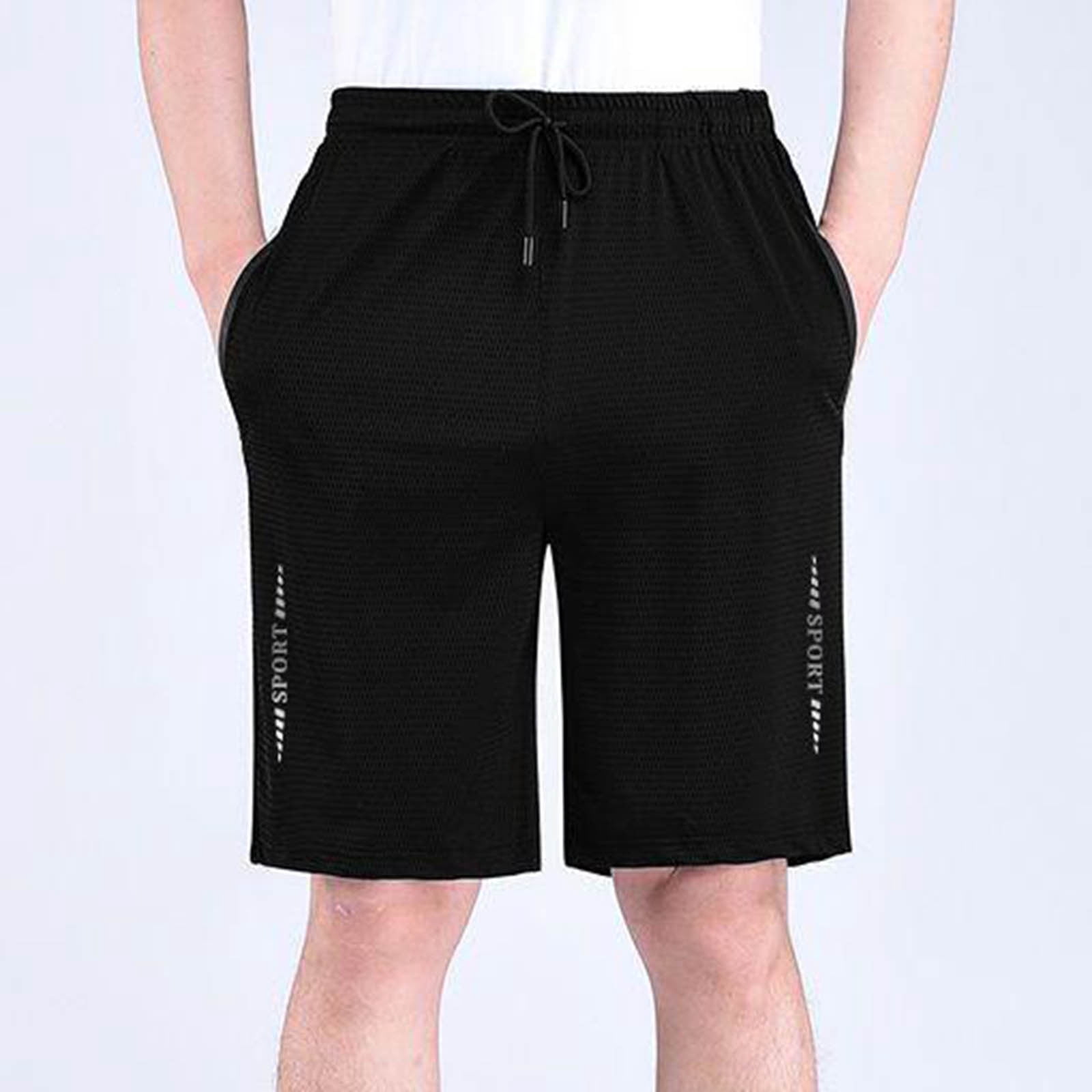 Betivan Men's Casual Fashion Solid Color Elastic Waist Pocket Outdoor ...
