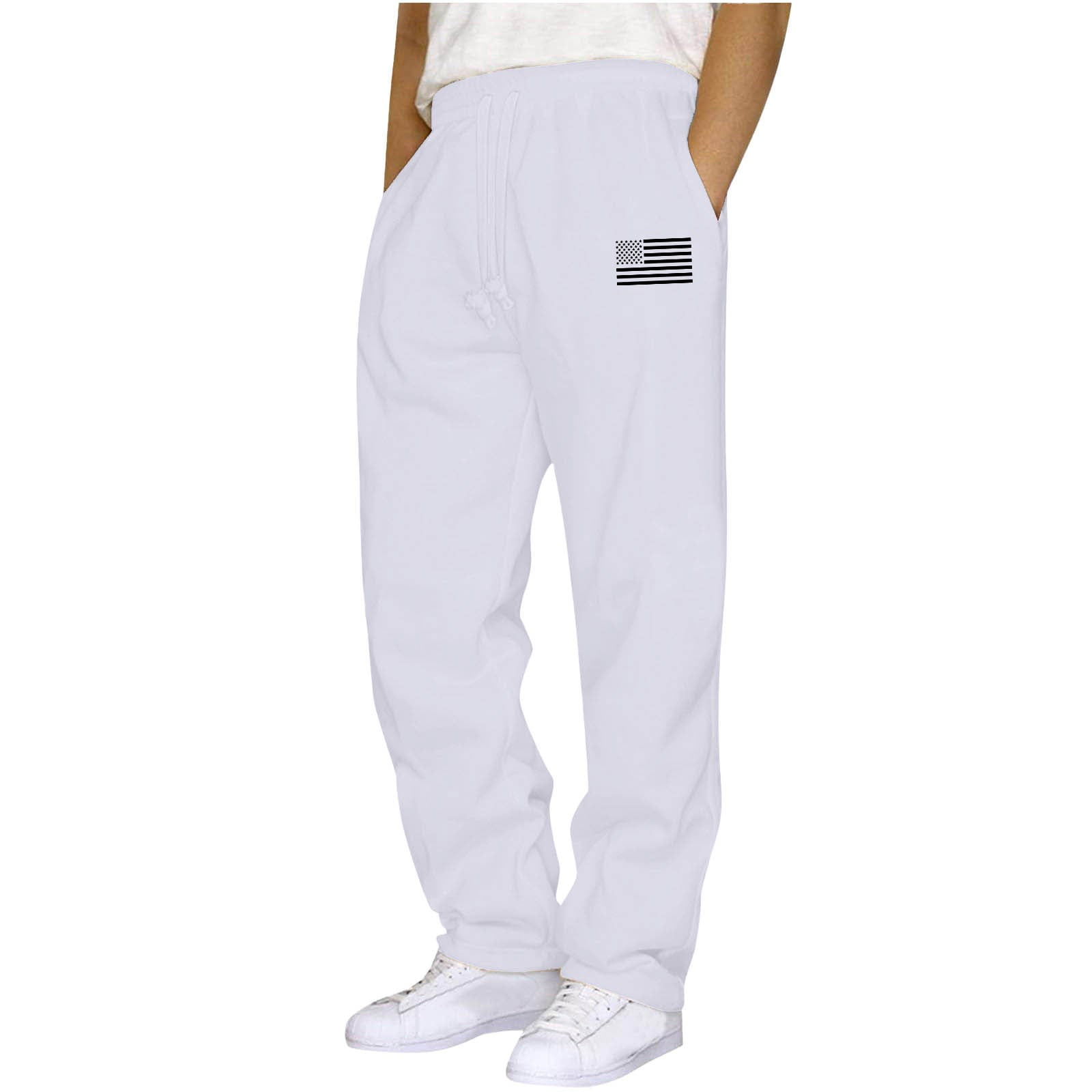 Betivan Men's Casual Sports Straight Leg Sweatpants, Solid Color ...