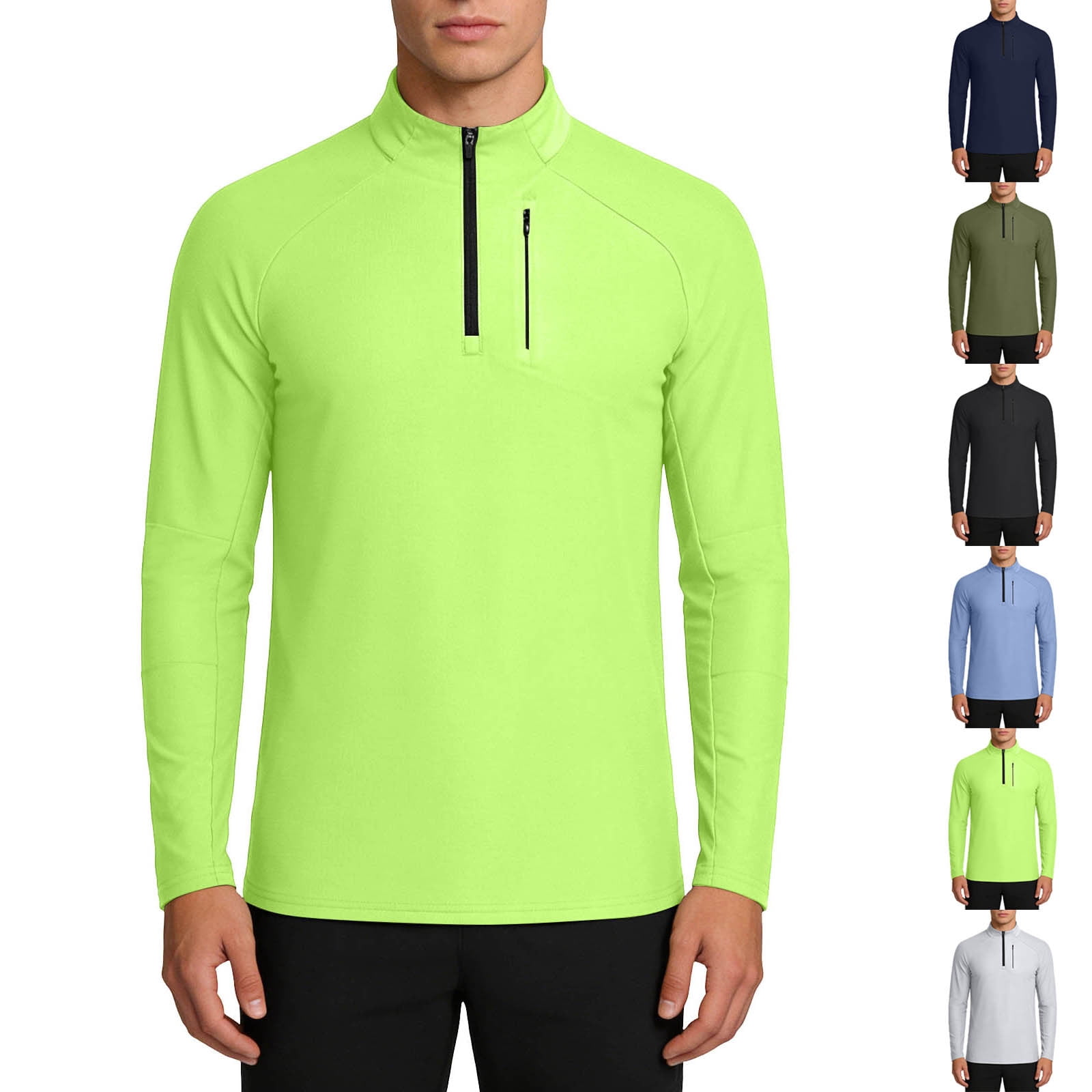Betivan Men's Fitness Training Stand Collar Top Elastic Zipper Closure ...