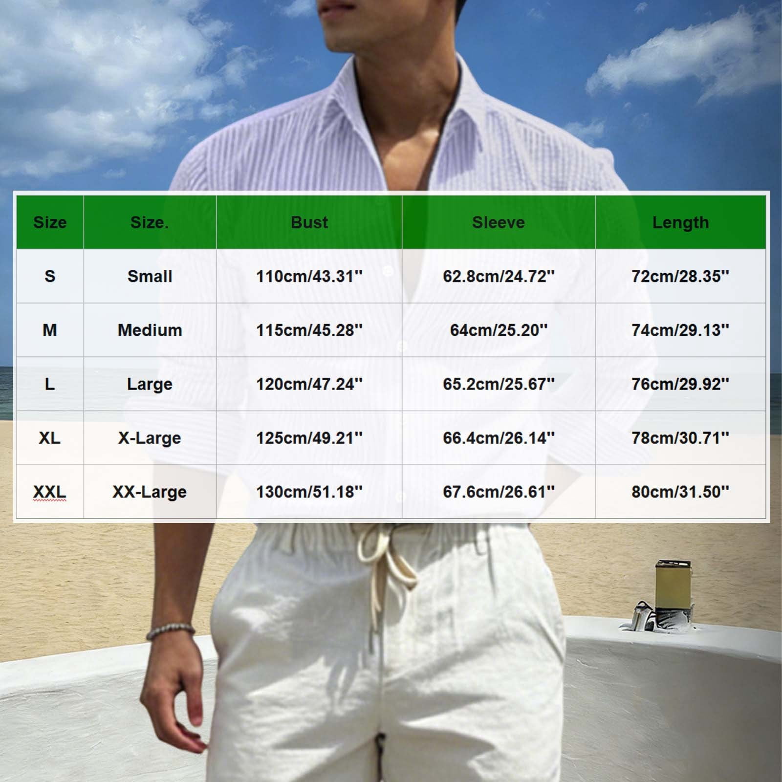 Betivan Men's Hawaiian Shirt Bubble Texture Striped UPF 50+ Long Sleeve ...