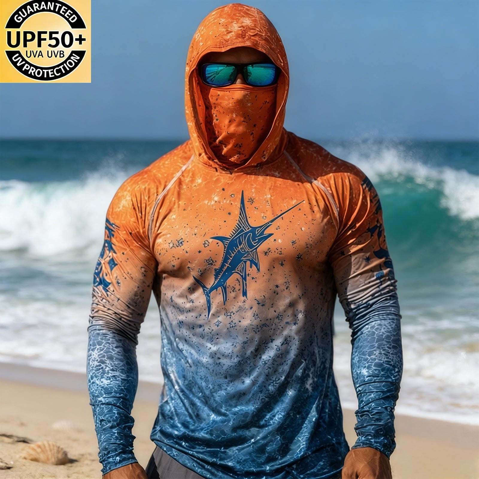 Betivan Men's Printing Summer Sunscreen Is Breathable Long Sleeve With ...