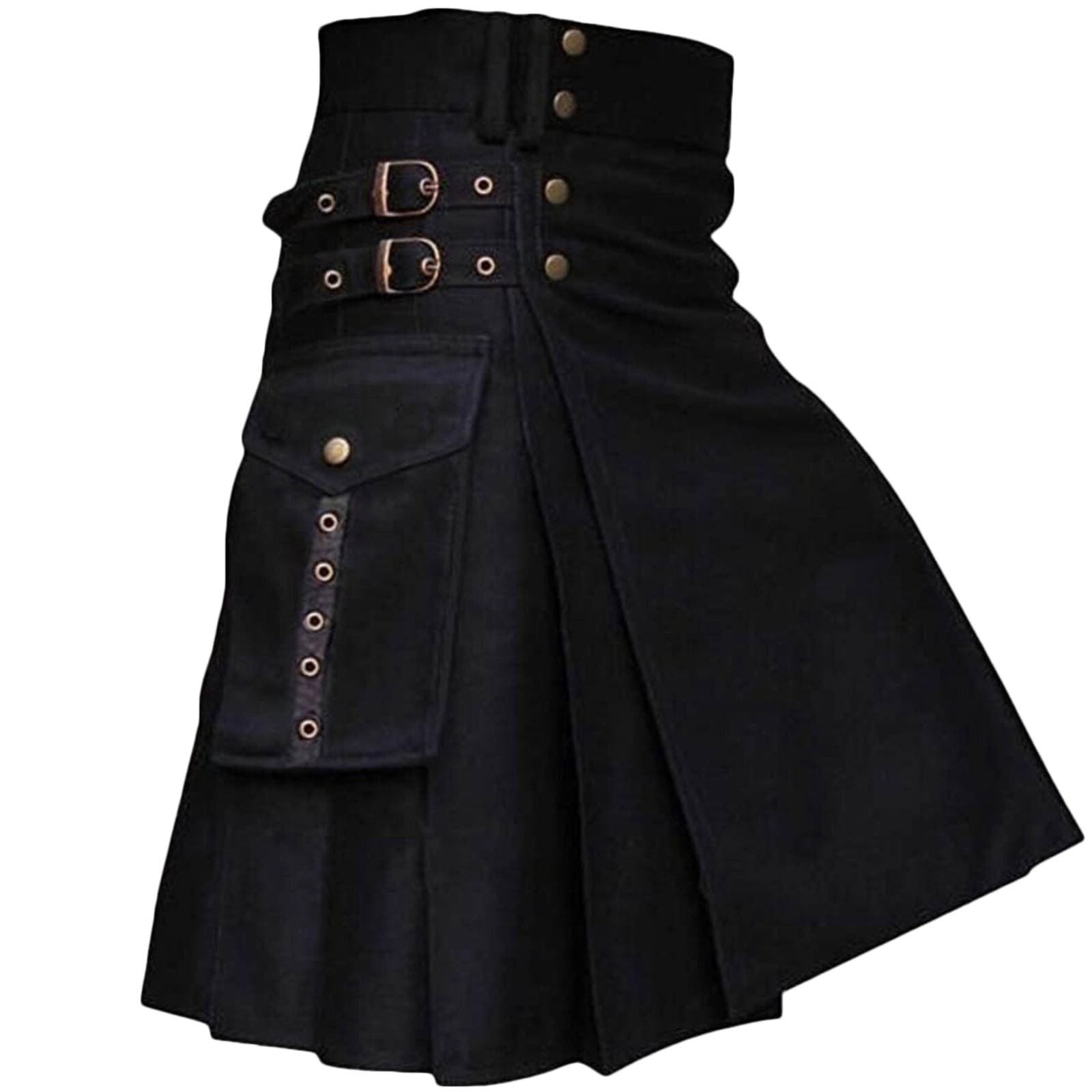 Betivan Men's Scottish Festival Pleated Skirt Solid Snap Fastener ...
