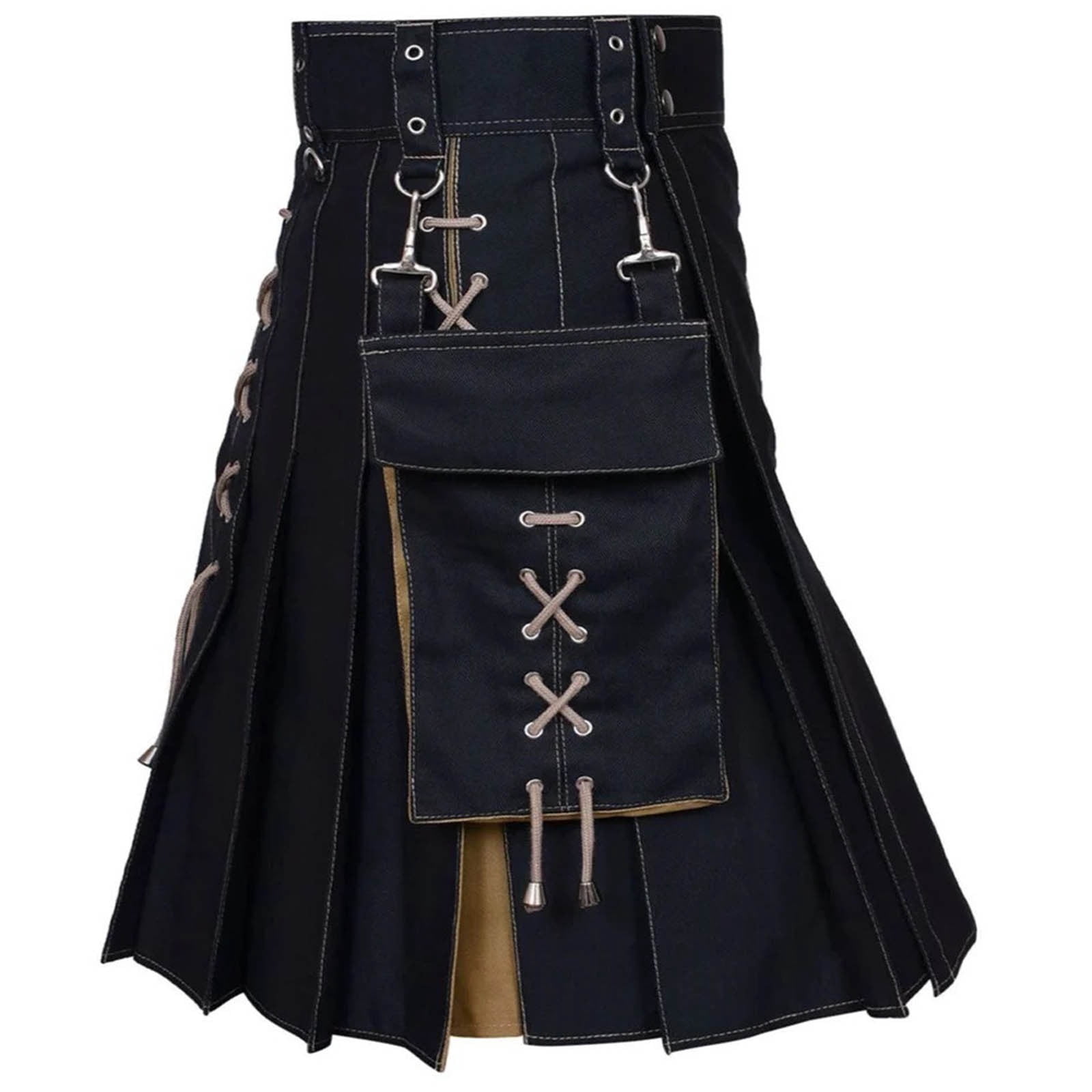 Betivan Men's Scottish Festival Pleated Skirt Solid Snap Fastener ...