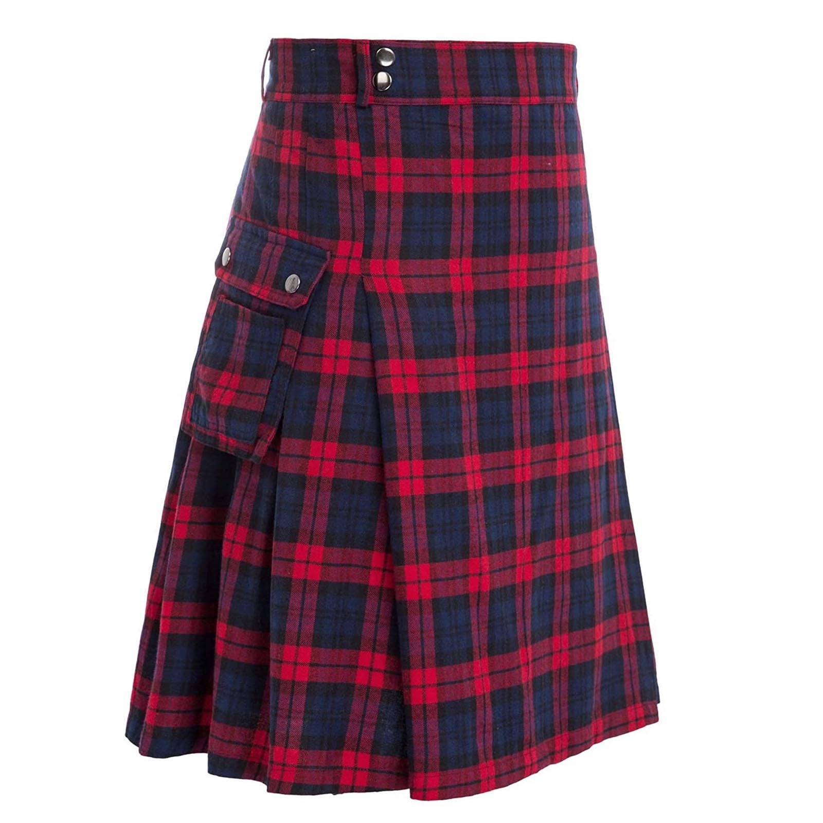 Betivan Men's Scottish Festival Pleated Skirt Solid Snap Fastener ...