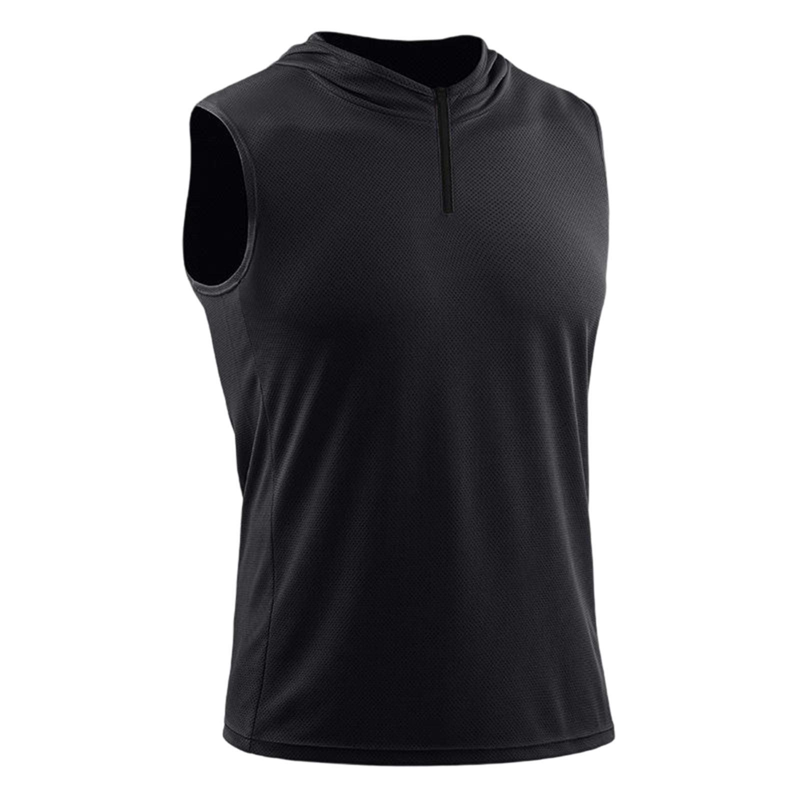 Betivan Men's Sleeveless Fitness Base Layer Quick-Dry T-shirt, Solid ...