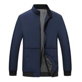 Betivan Men's Spring Summer Stand Collar Jacket, Thin Solid Color ...