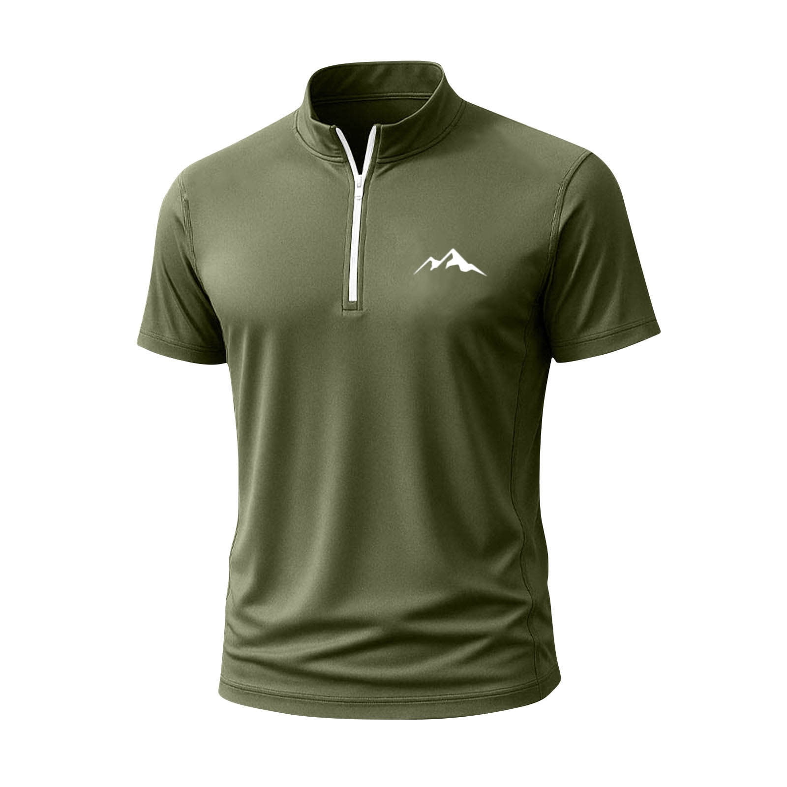 Betivan Men's Summer Solid Color Sports Training Top Quick Dry Stand ...