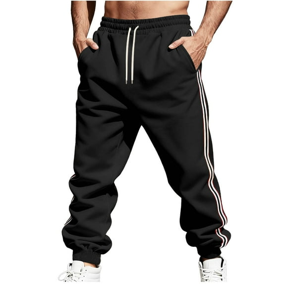 Betivan Mens Cargo Sweatpants Heavyweight Elastic Waist Pants with ...