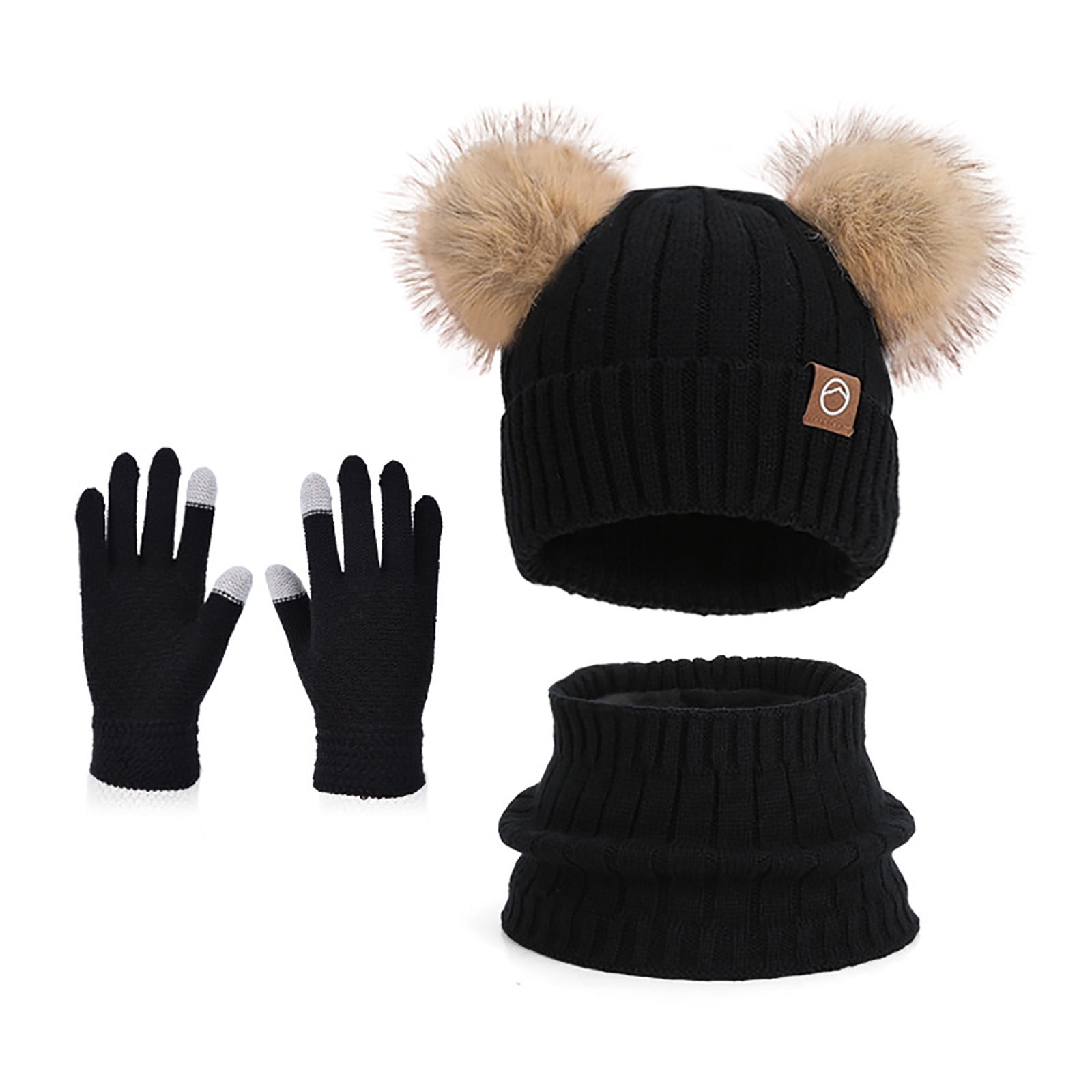 Betivan Toddler Winter Hat Set, Children's Winter Outdoor Warm Two ...