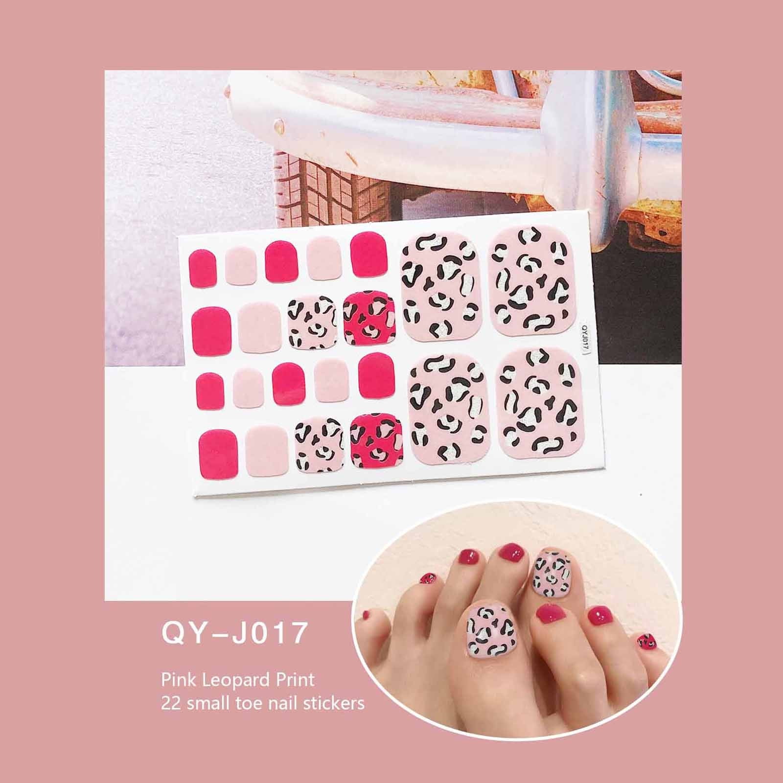 Betivan Toe Nail Stickers Diamond Charm Full Nail Wraps Glitter Toenail ...