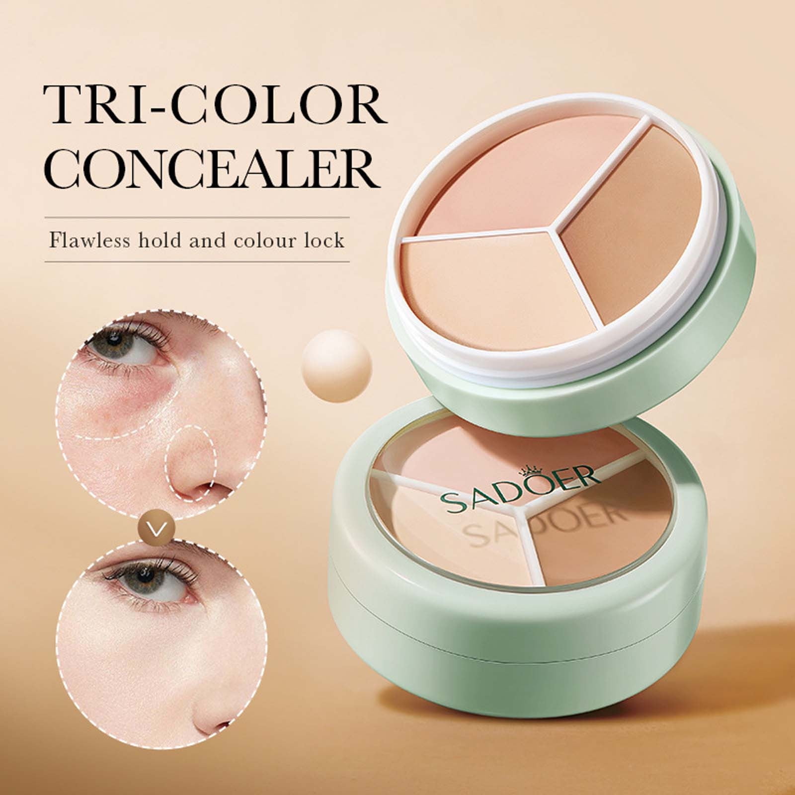 Betivan Tri Color Concealer Pot,Color Correcting Concealer for Dark ...