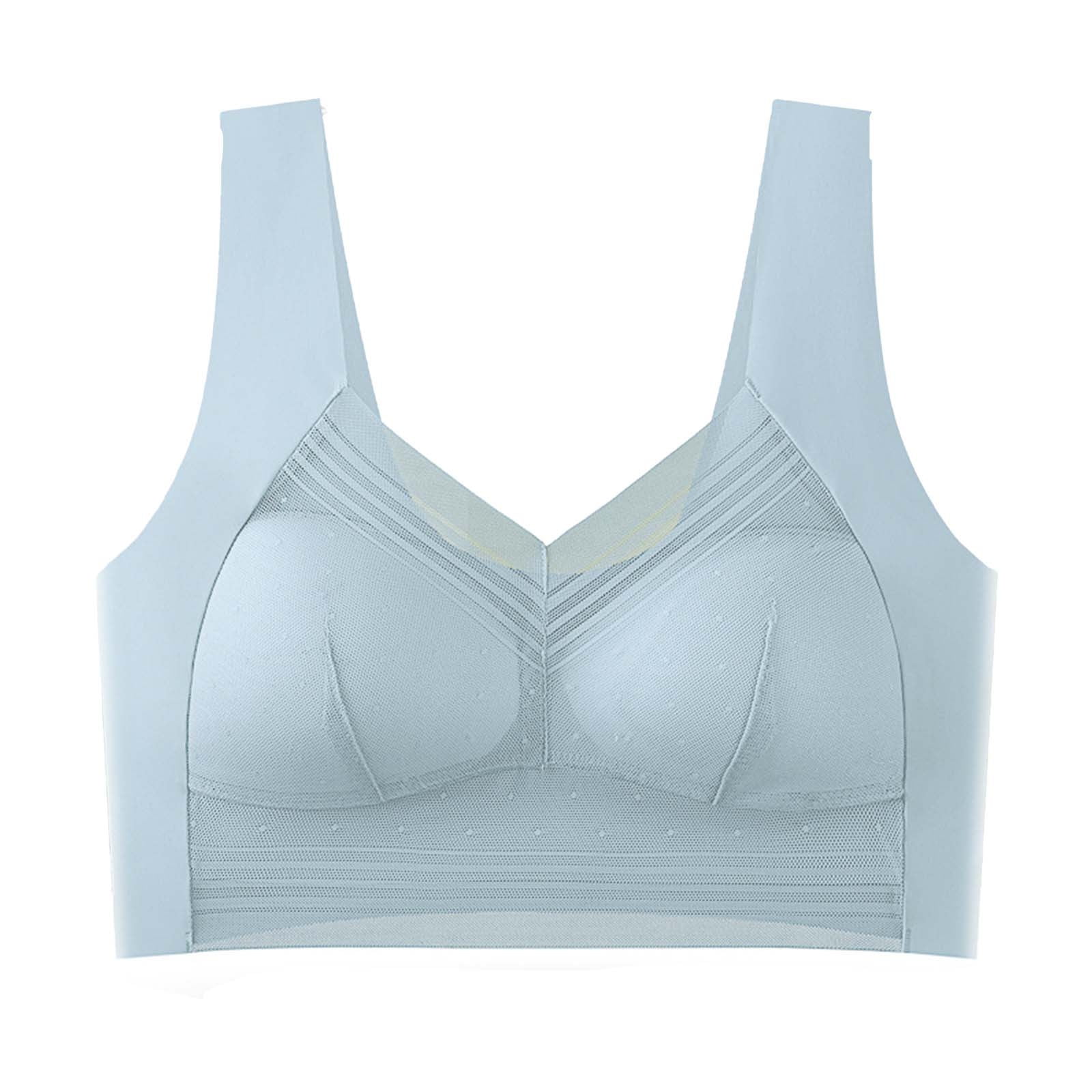 Betivan Women's Bra Solid Color Lifting Gathering Folding Plus Size ...