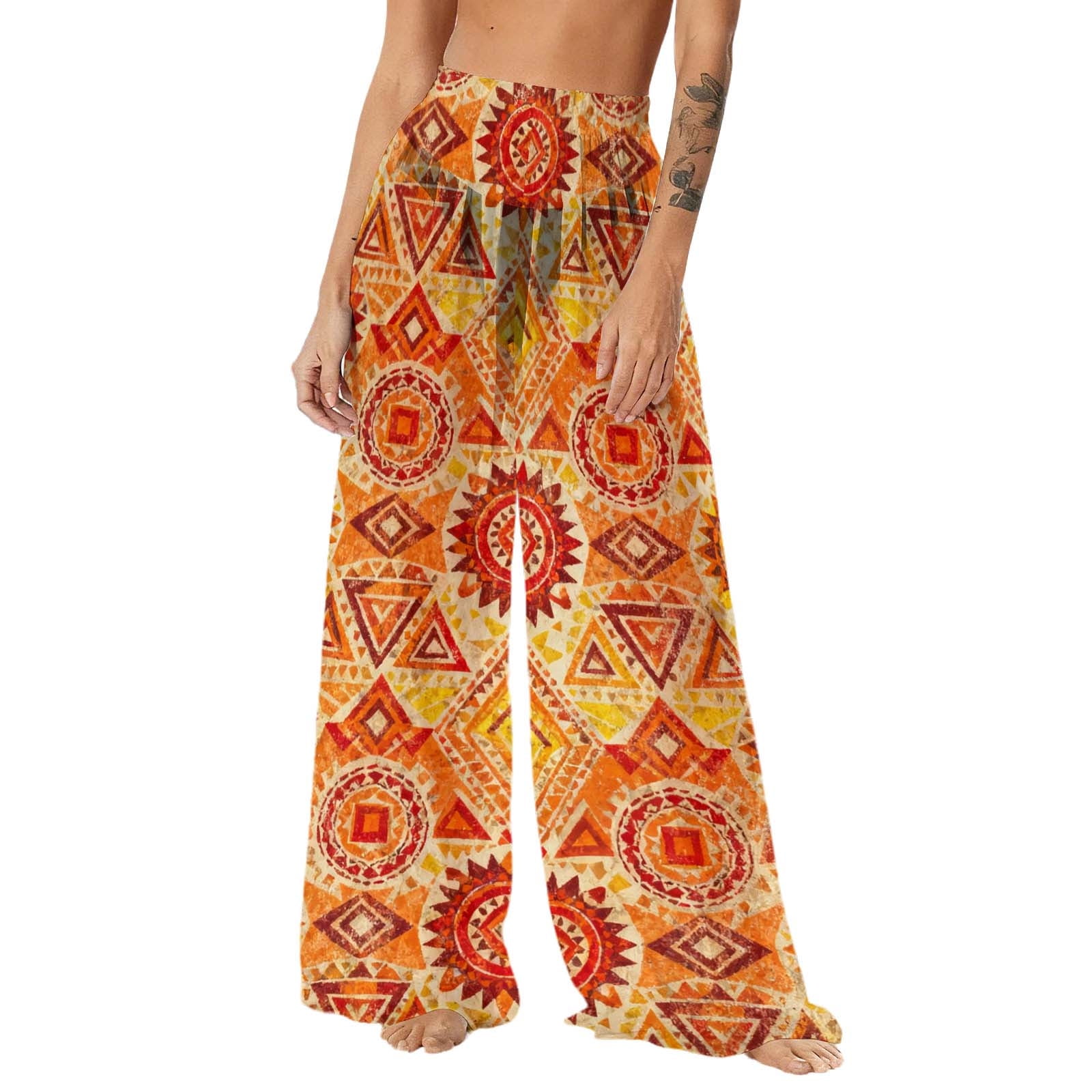 Betivan Women's Chiffon Lightweight Sun Protection Beach Pants Cover ...