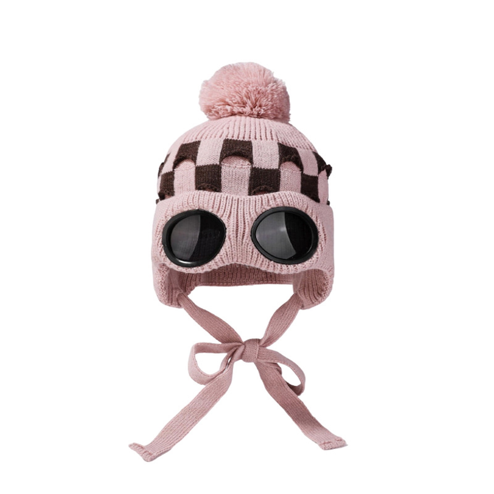 Betivan Women's Knitted Winter Warm Earflap Hat Plaid Ski Cap, Stylish ...