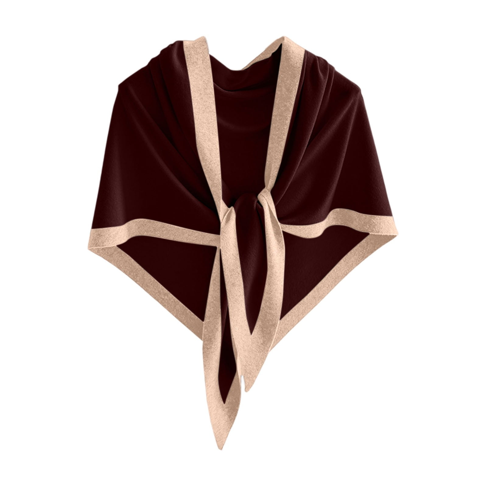 Betivan Women's Plus Size Shawl Cape Fall Winter Solid Color Round Neck ...