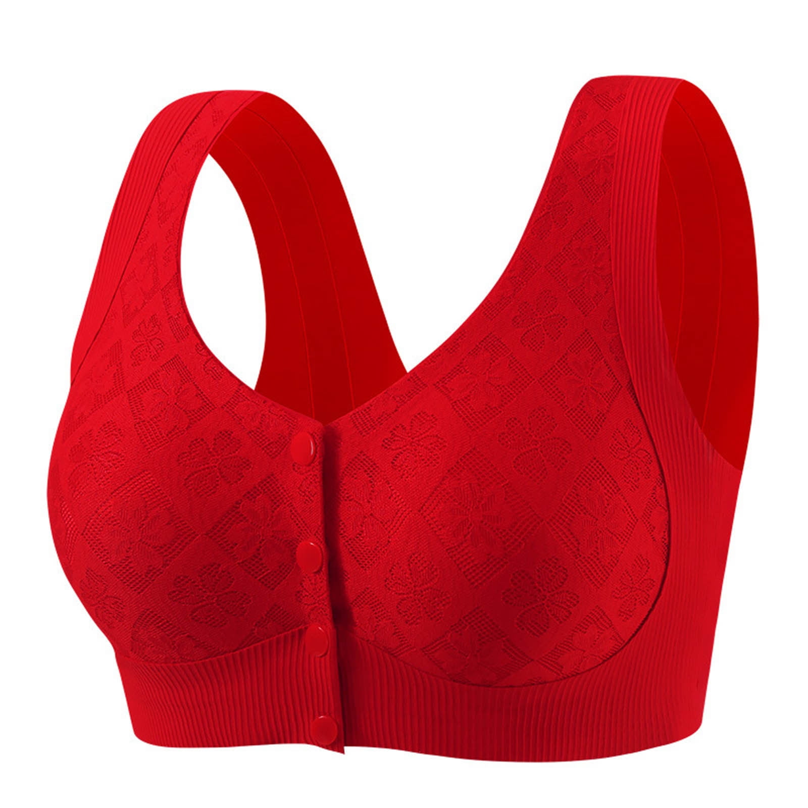 Betivan Women's Plus Size Strapless Wireless Bra Front-Close Thin Cups ...