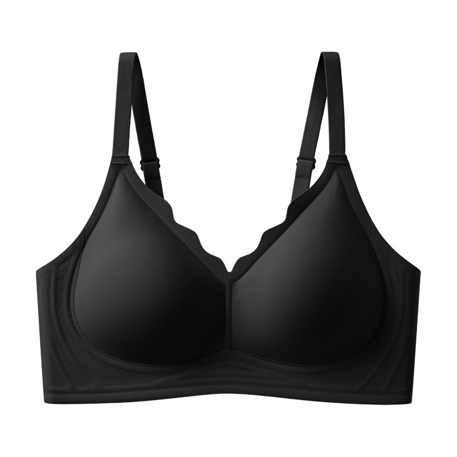 Betivan Women's Plus Size Wireless Full Coverage Bra Thin Cup Soft ...