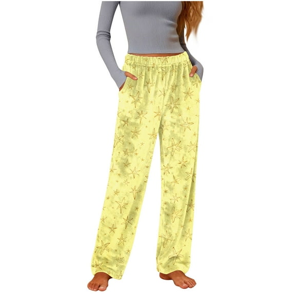 Betivan Women's Plush Fuzzy Pajama Pants Warm Cozy Pj Bottoms ...