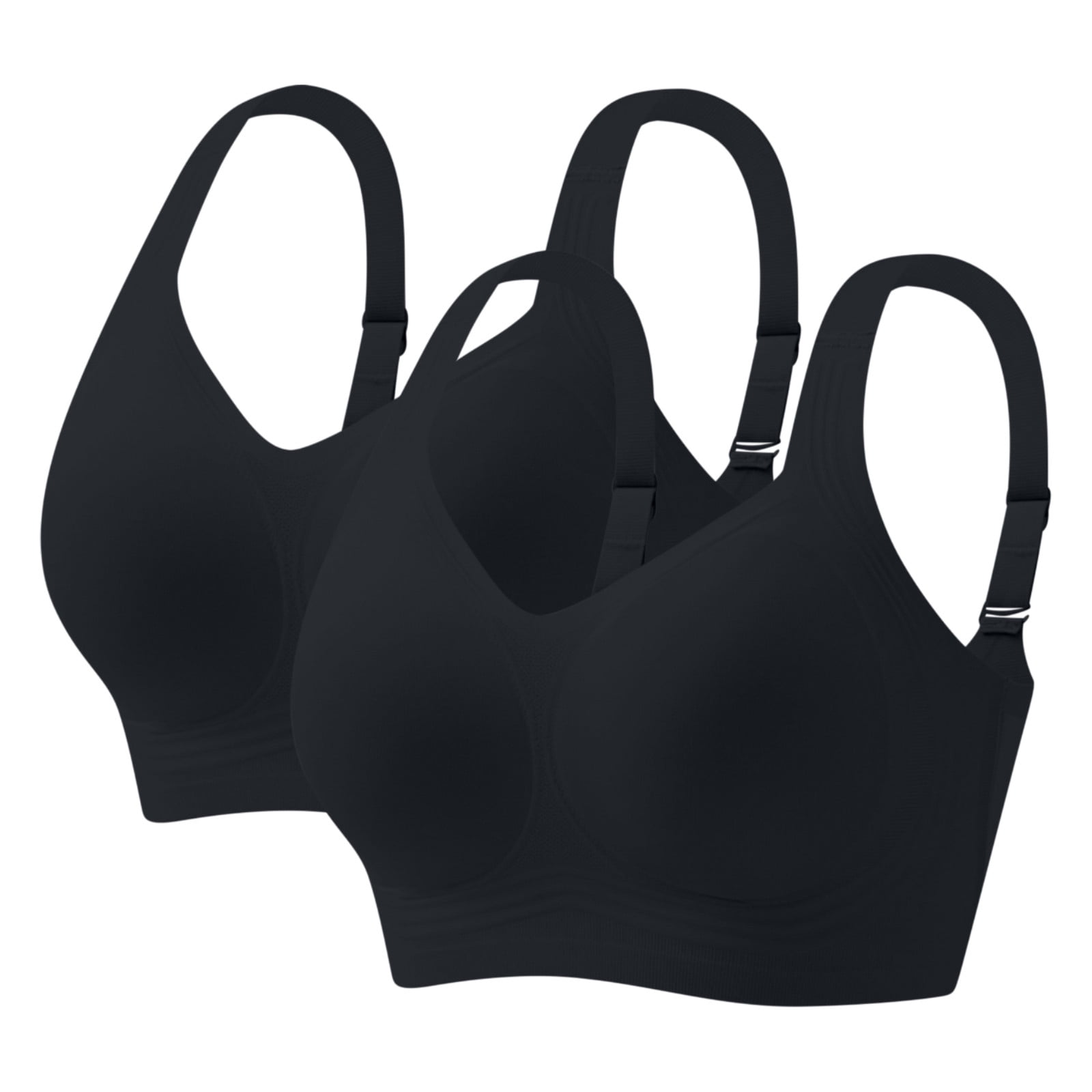 Betivan Women's Push-Up Bralette Set 2pc Wireless Bra Soft Comfortable ...