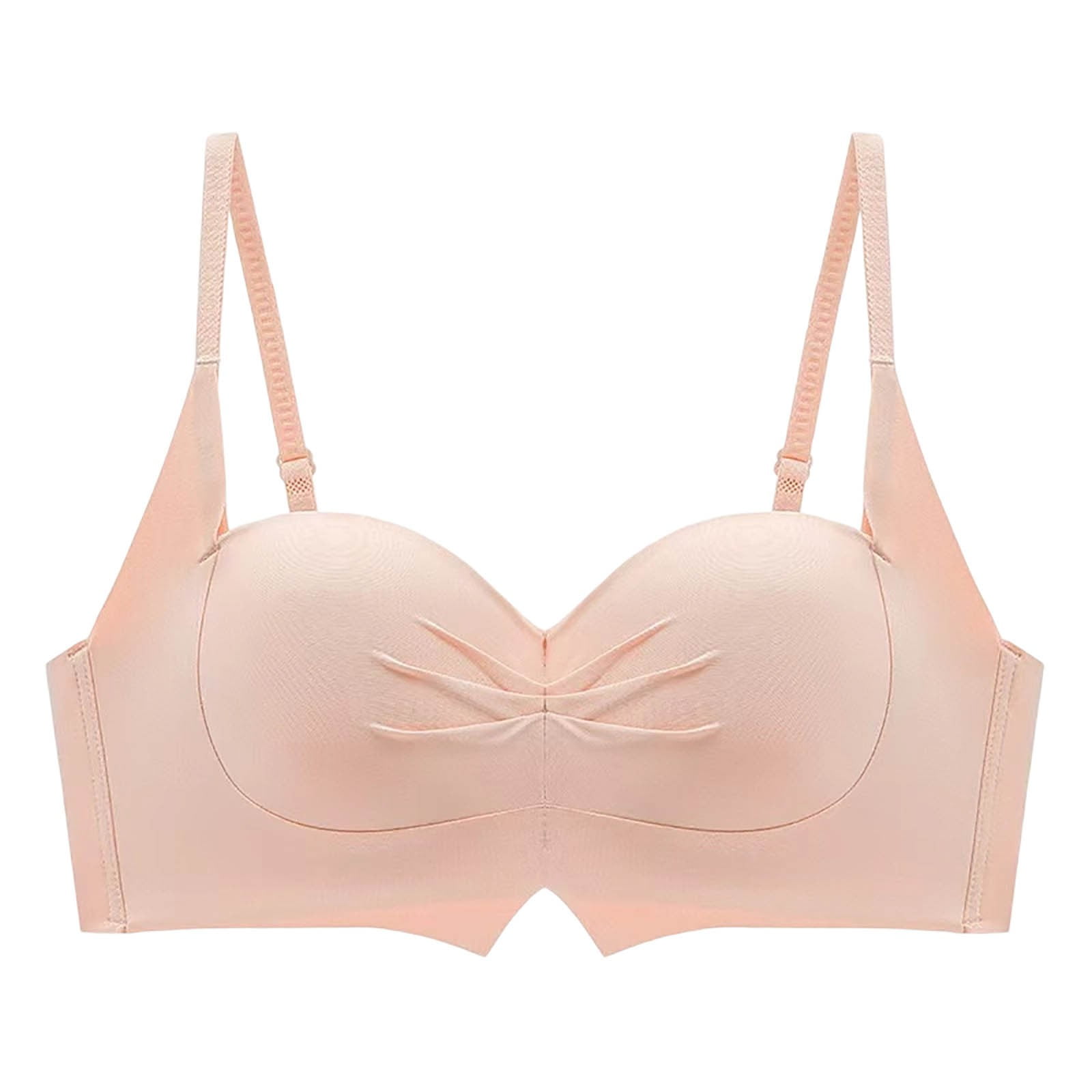 Betivan Women's Wireless Push-Up T-Shirt Bra Solid Color Breathable ...