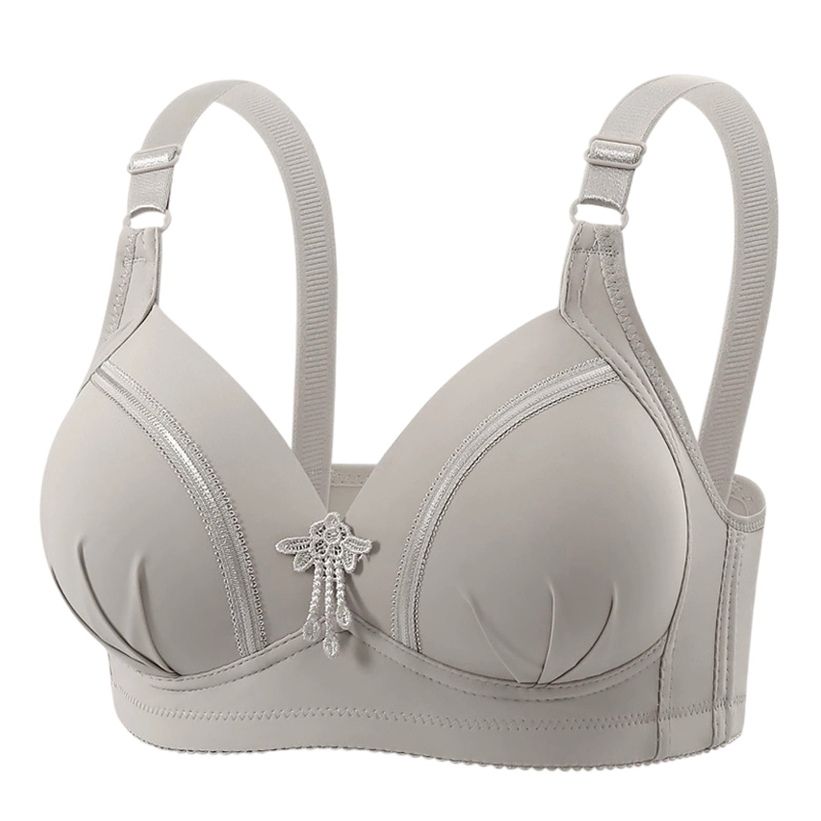 Betivan Women's Wireless Push-Up T-Shirt Bra Solid Color Breathable ...