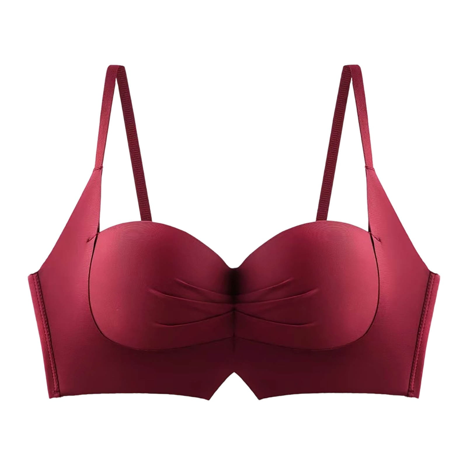 Betivan Women's Wireless Push-Up T-Shirt Bra Solid Color Breathable ...