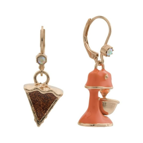 Betsey Johnson Stand Mixer Mismatched Drop Earrings, Fuchsia Mixer and ...
