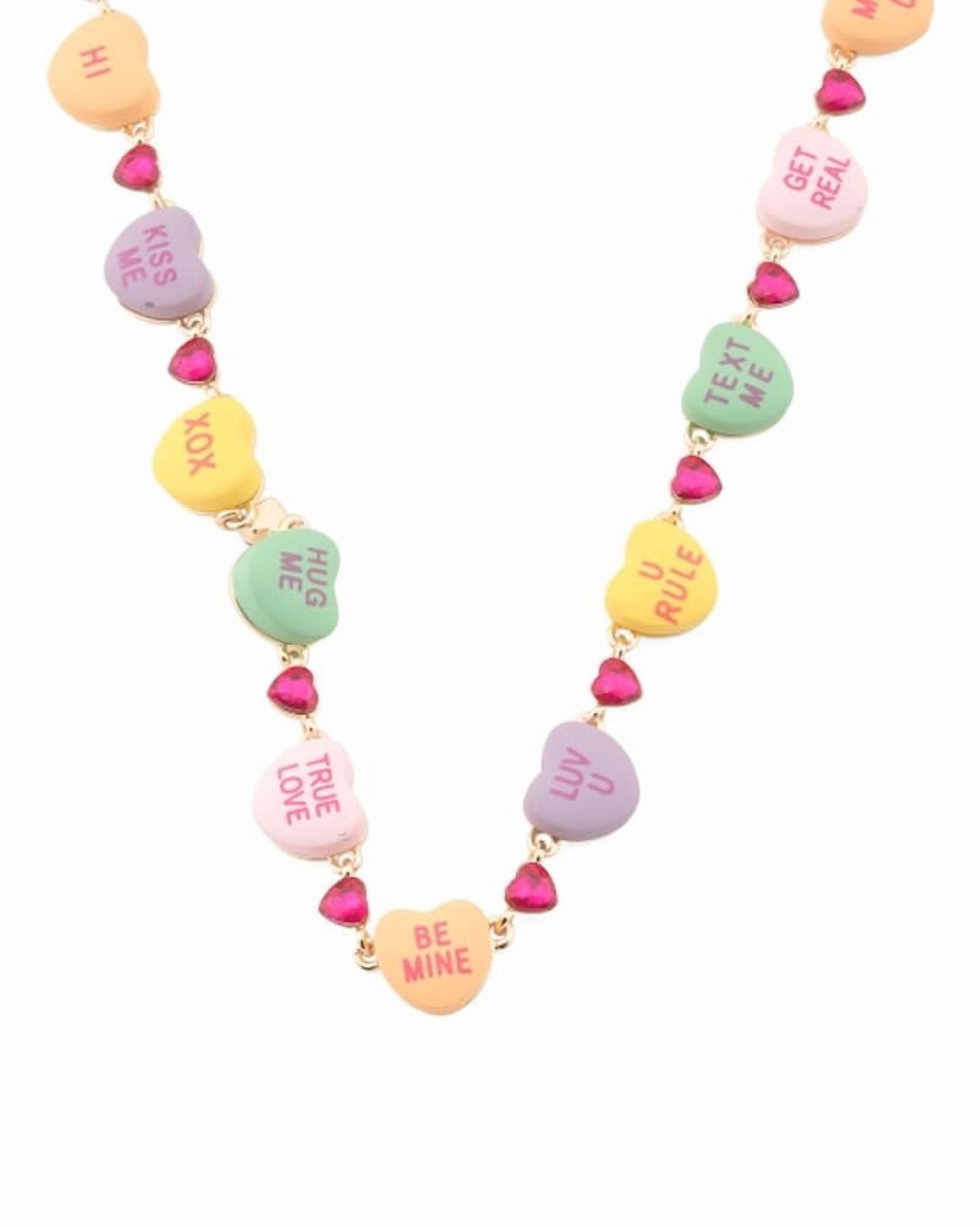 Betsey Johnson Sweetheart Collar Necklace, Conversation Heart Design ...