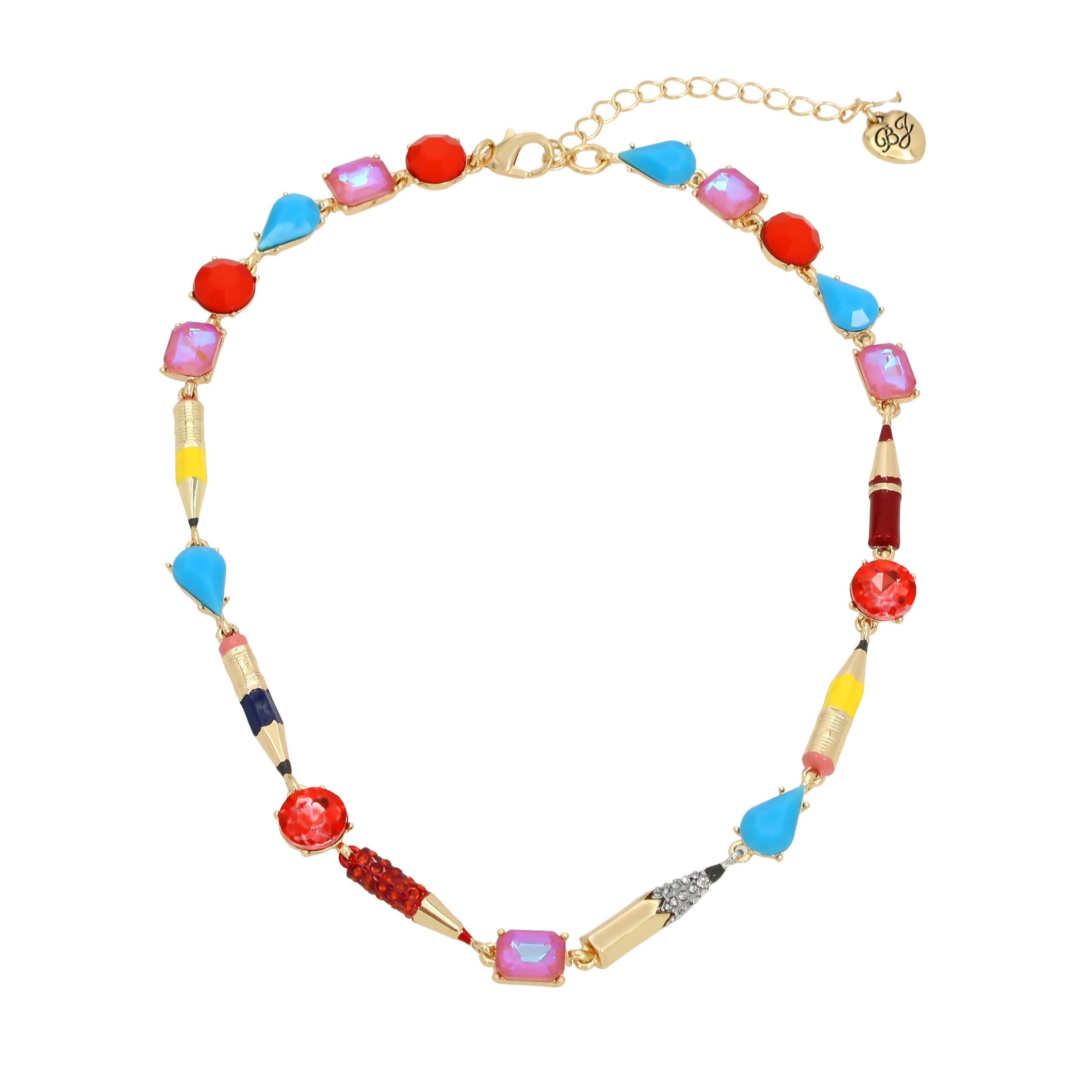 Betsey Johnson Womens Back To School Pencil Collar Necklace - Walmart.com