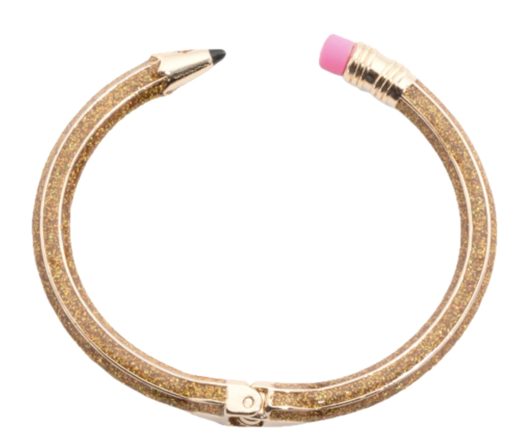 Betsey Johnson Womens Glitter Pencil Bracelet Bangle Gold Sparkle Wrap ...