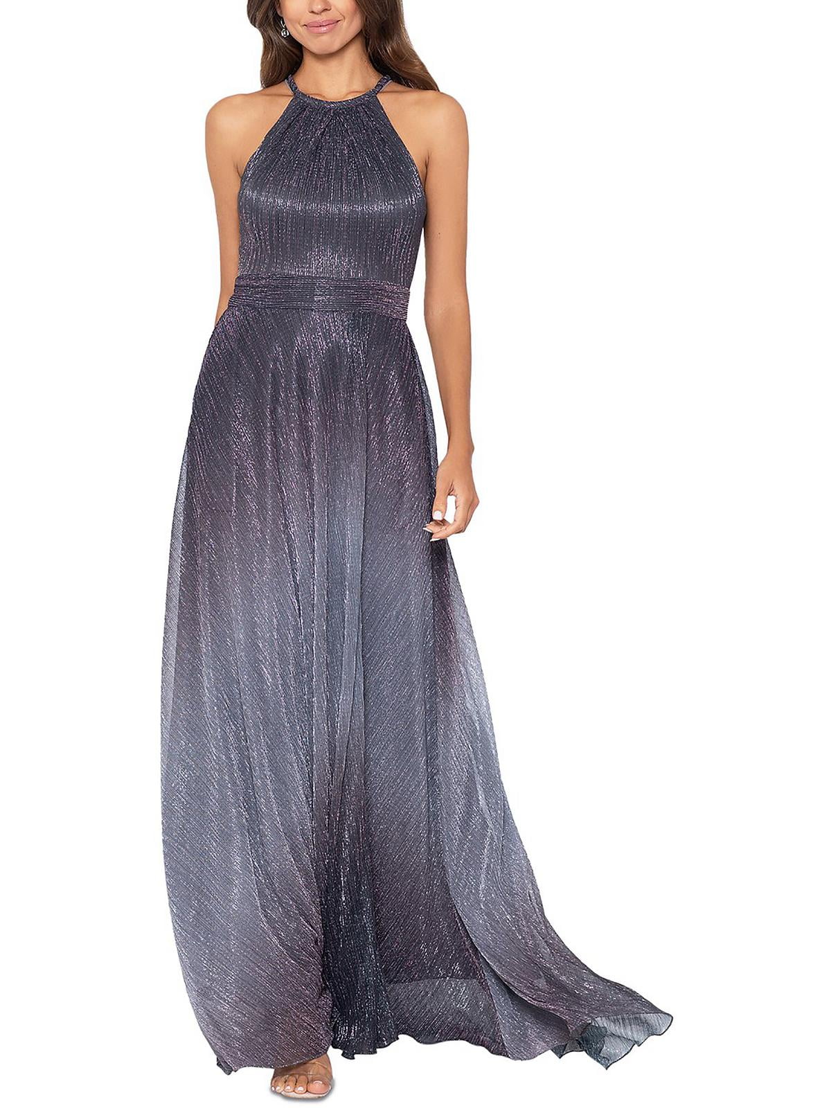 Betsy & Adam Womens Metallic Ombre Evening Dress - Walmart.com