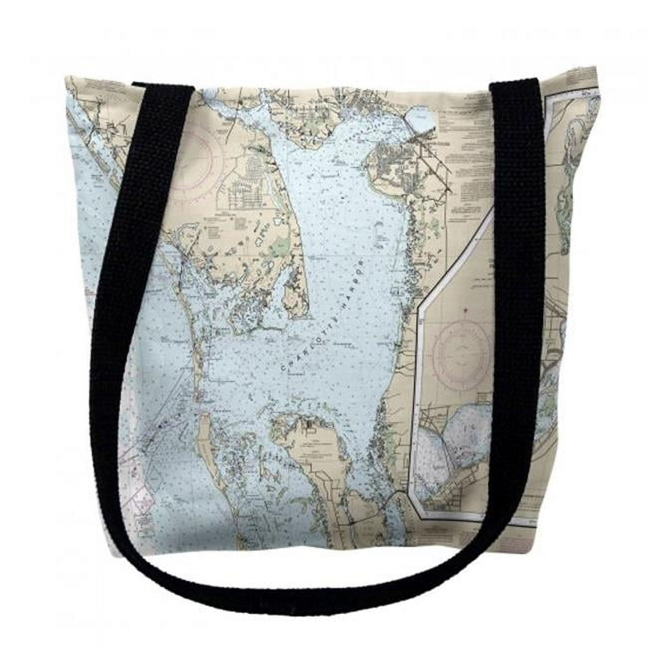 Betsy Drake 16 x 16 in. Charlotte Harbor Florida Nautical Map Tote Bag ...