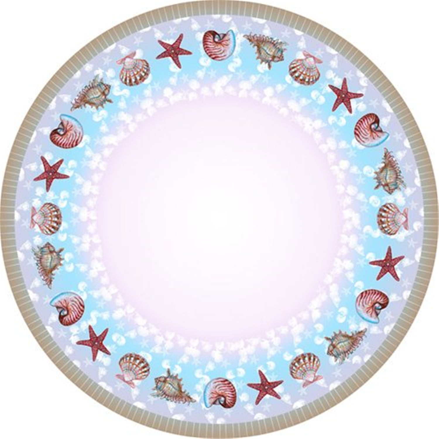 Shells Round Table Cloth 58 - Walmart.com
