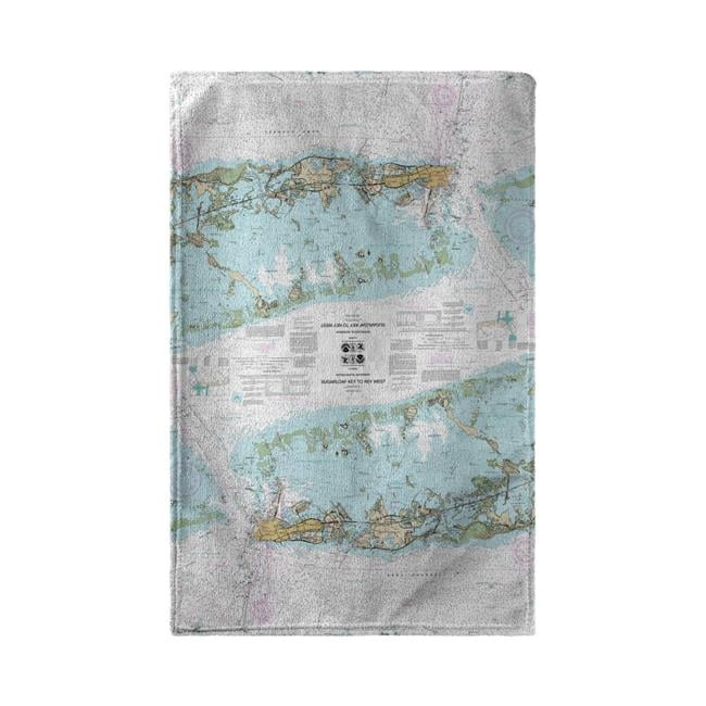 Betsy Drake BT11446K Sugarloaf Key to Key West, FL Nautical Map Beach ...