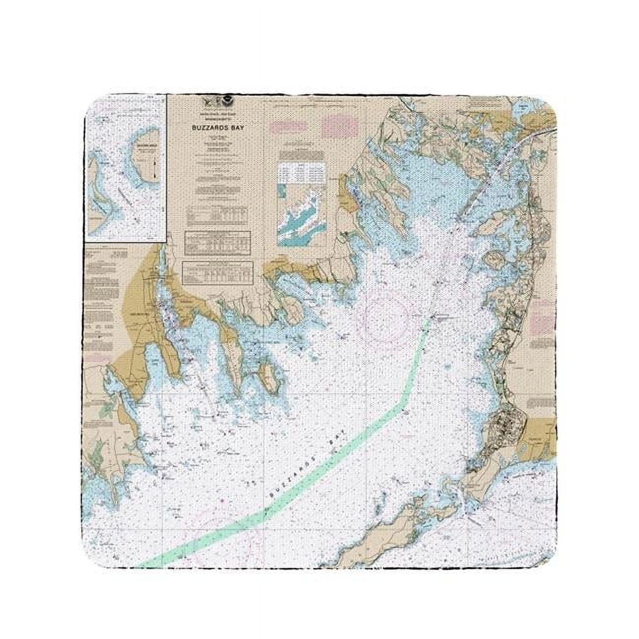 Betsy Drake CT13230BB 4 x 4 in. Buzzards Bay, MA Nautical Map Coaster ...