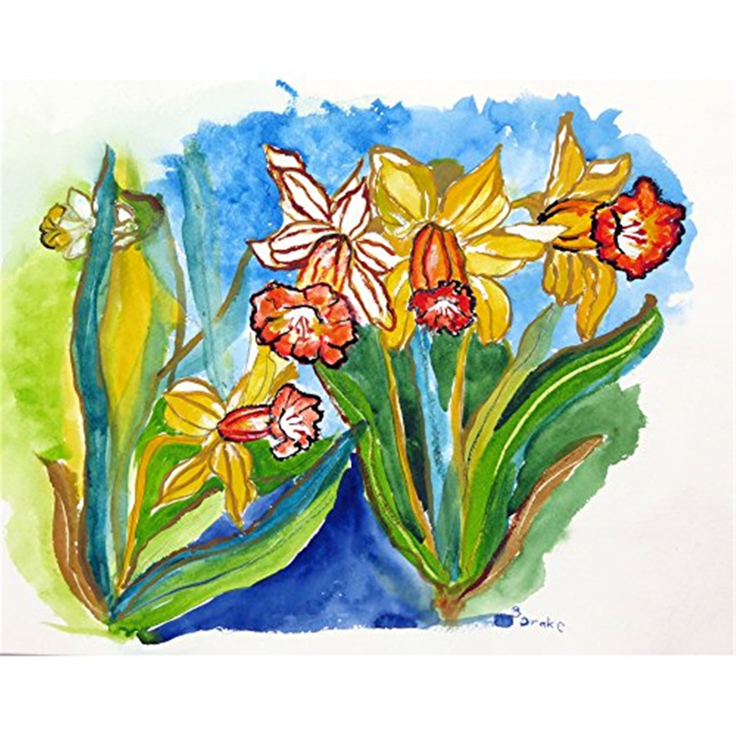 Betsy Drake Daffodils Place Mat - Set of 4 - Walmart.com