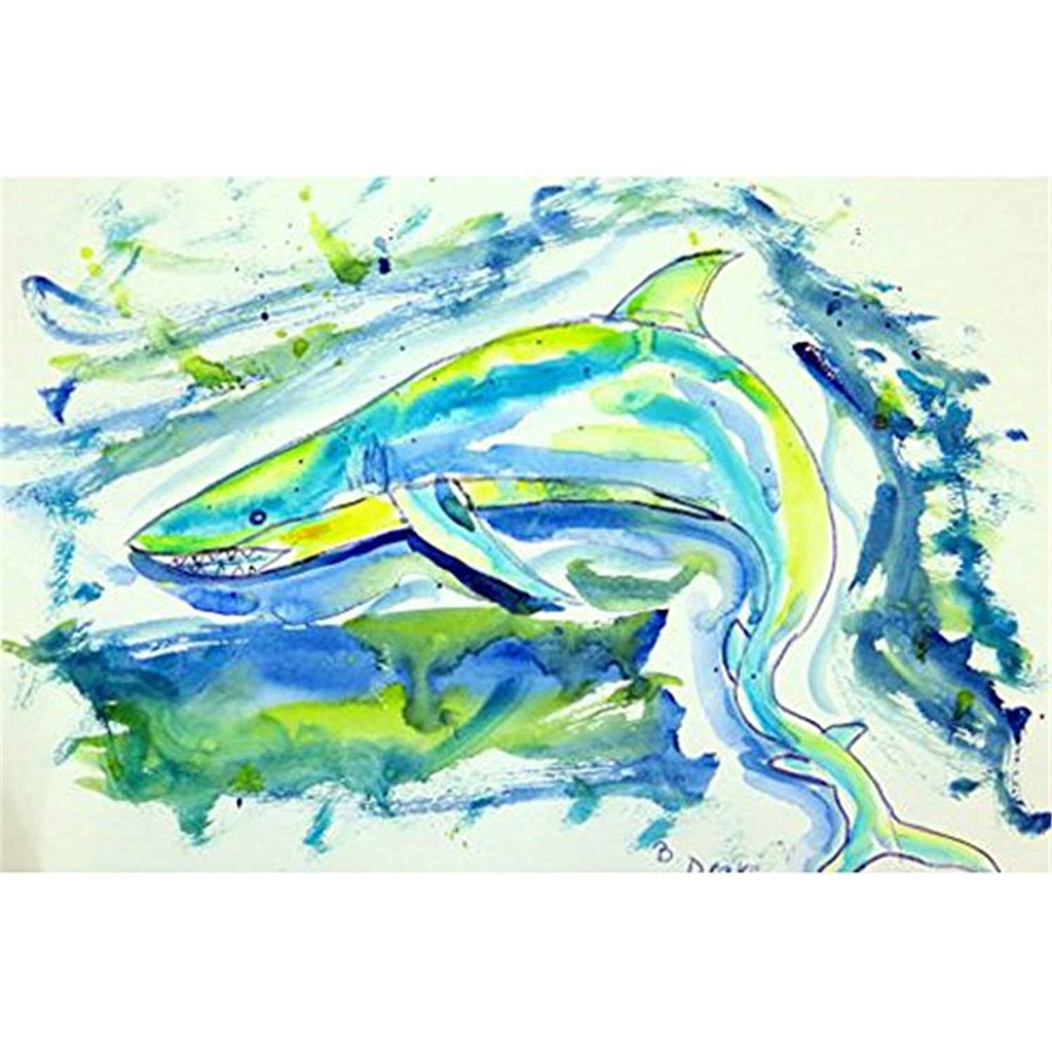 Betsy Drake Green Shark Place Mats (Pack of 4) - Walmart.com