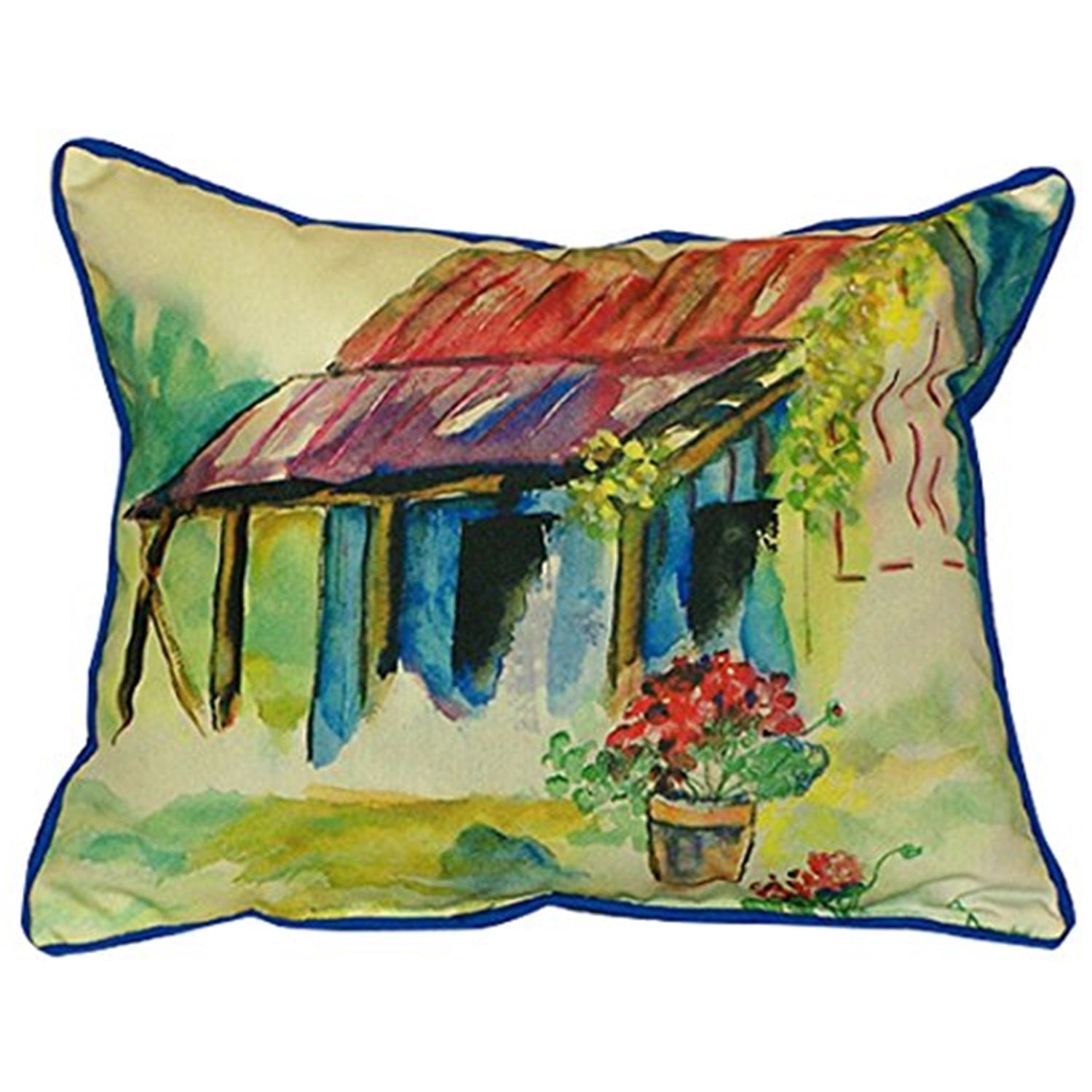 Betsy Drake HJ054 16 x 20 in. Barn & Geranium Large Indoor & Outdoor ...