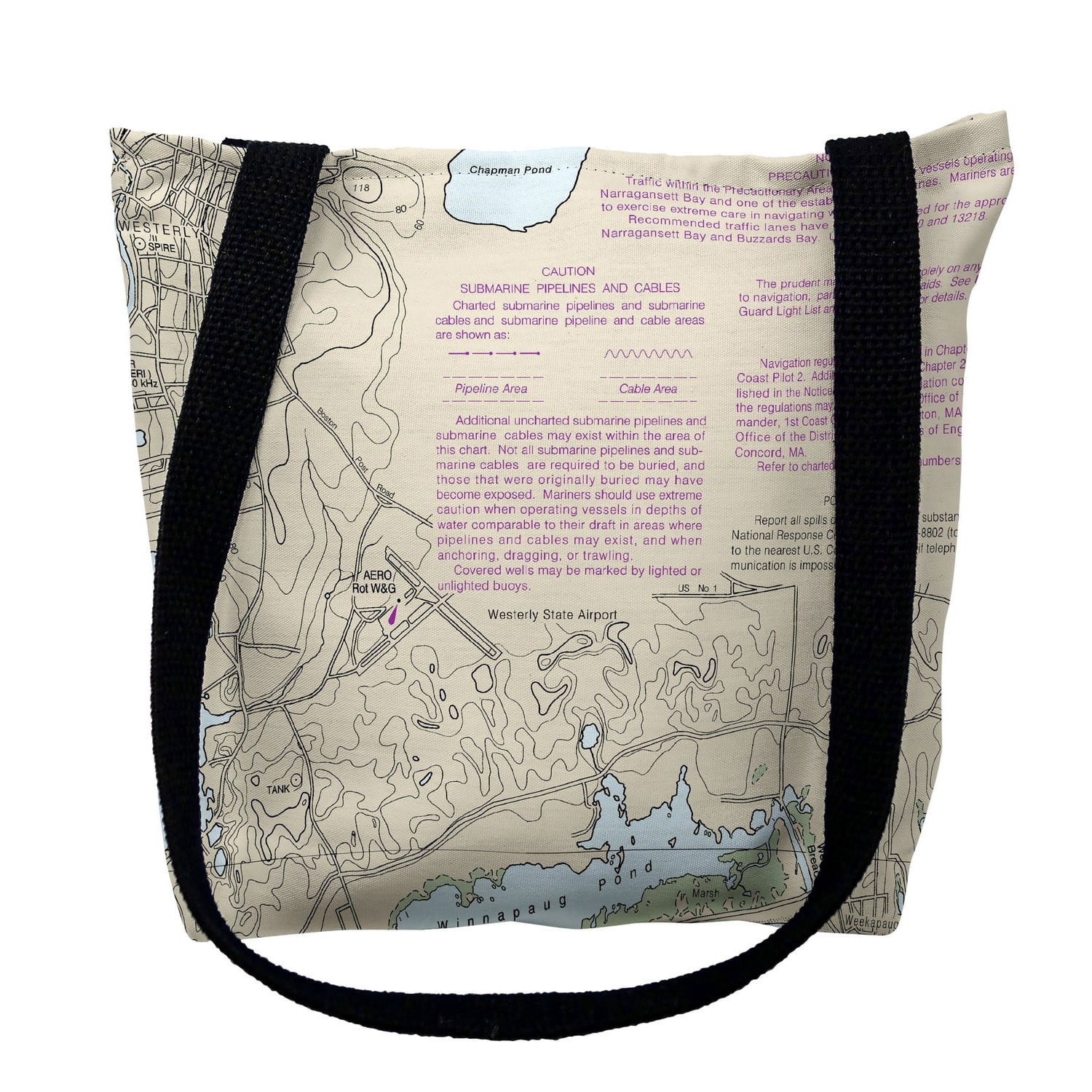 Block Island Sound - Westerly State Airport, RI Nautical Map Medium ...